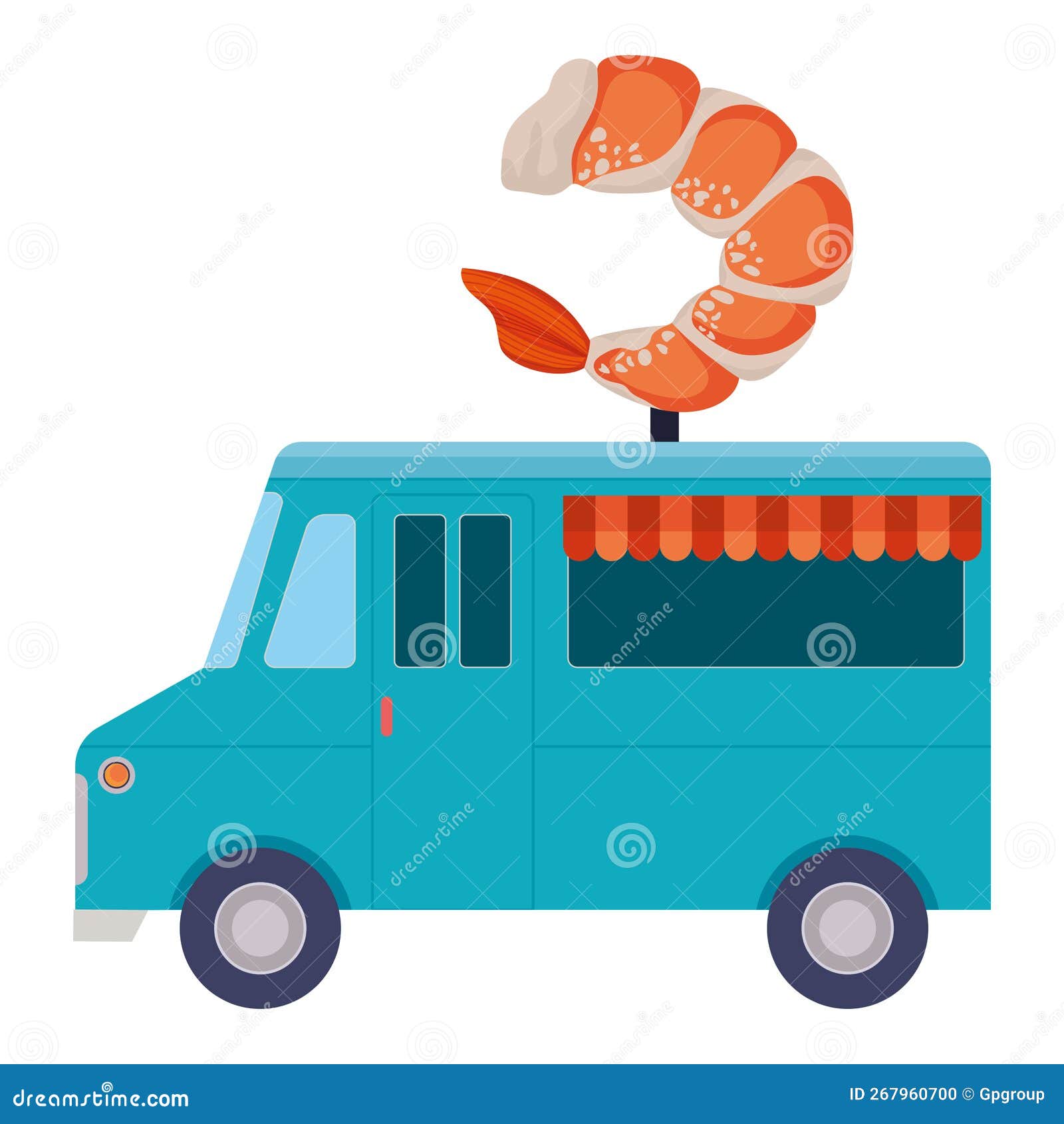 Shrimp truck design stock vector. Illustration of shrimp - 267960700