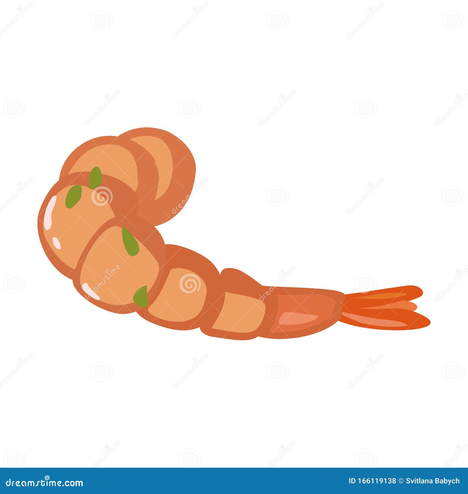 Shrimp Vector Icon.Cartoon Vector Icon Isolated on White Background ...