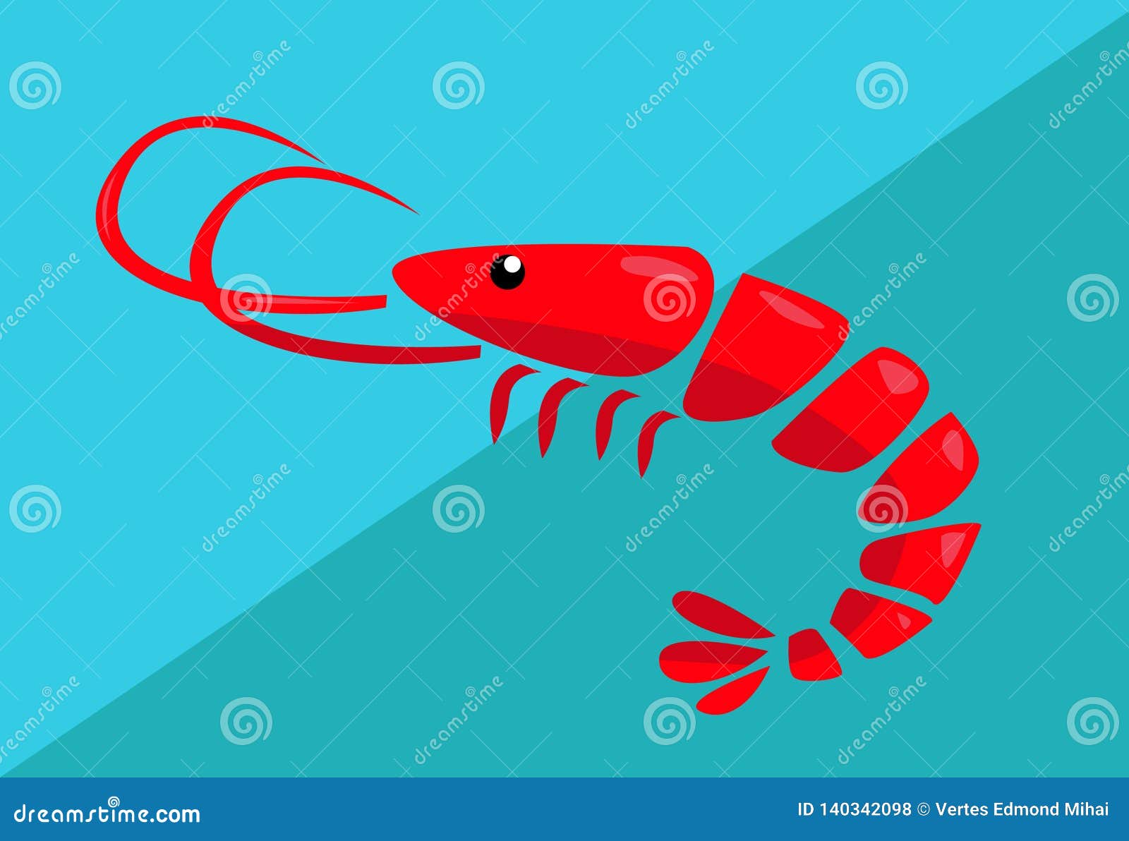 Shrimp vector illustration stock vector. Illustration of restaurant ...