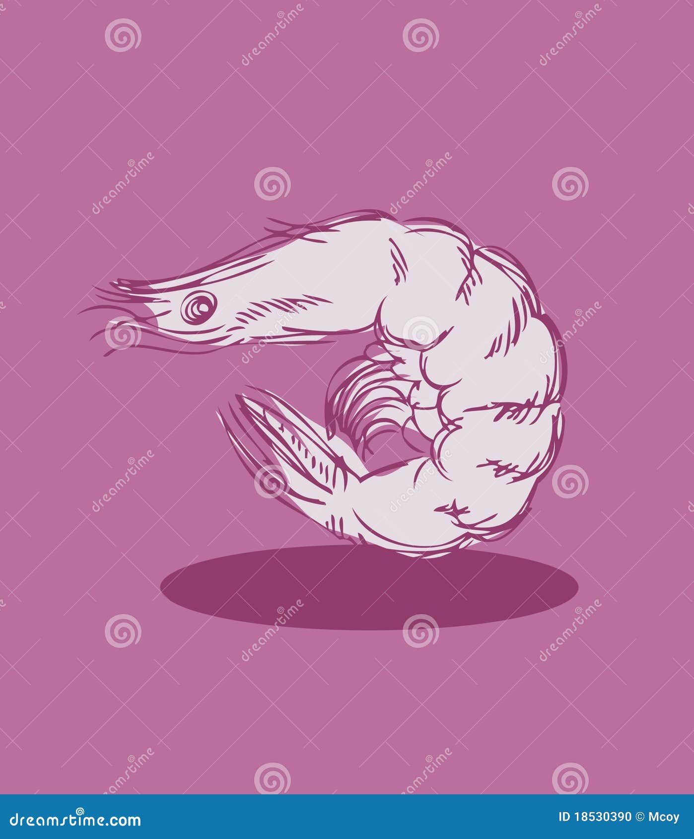 Shrimp Vector Illustration In Cartoon Style. | CartoonDealer.com #81366177