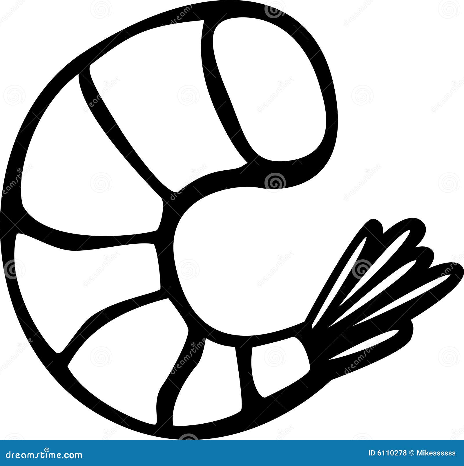 Shrimp vector illustration stock vector. Illustration of seafood - 6110278