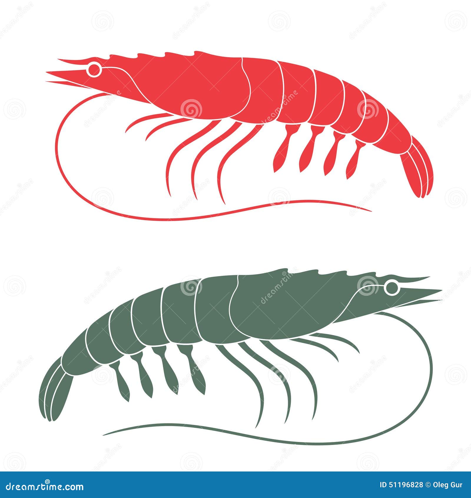Shrimp stock vector. Illustration of bizarre, ocean, food - 51196828