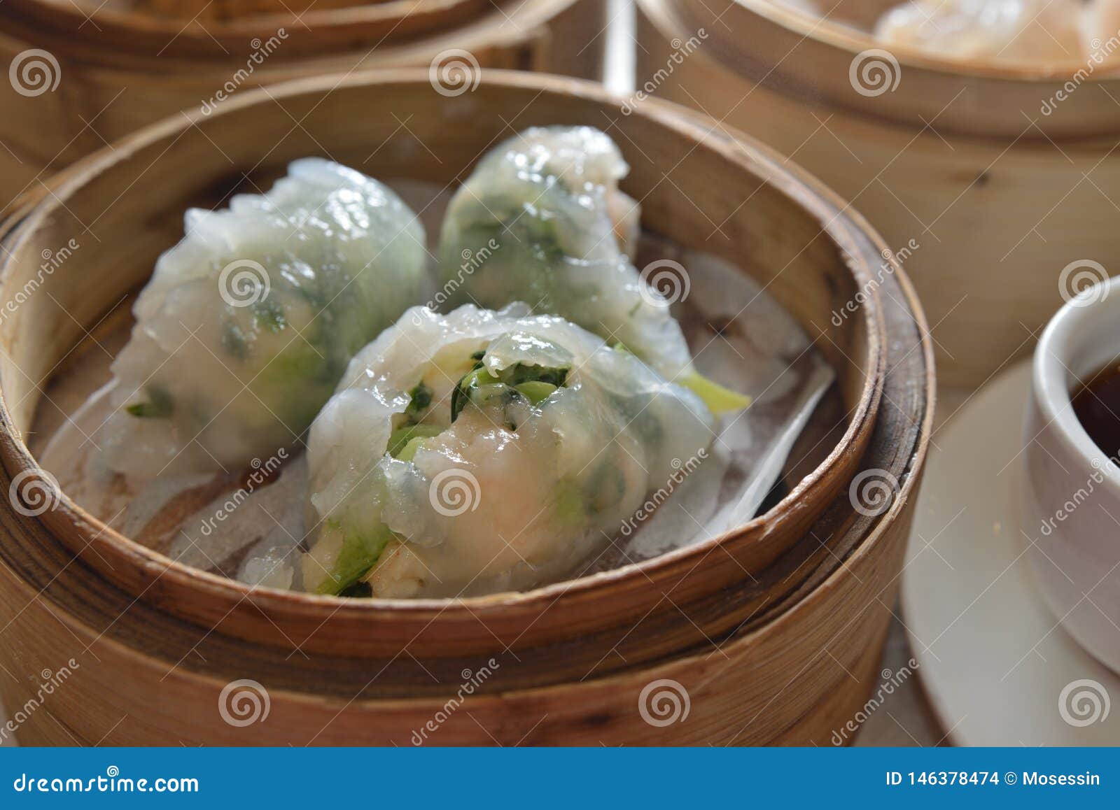 Shrimp Veggie Dumpling Dim Sum Stock Photo - Image of yellow, fried ...