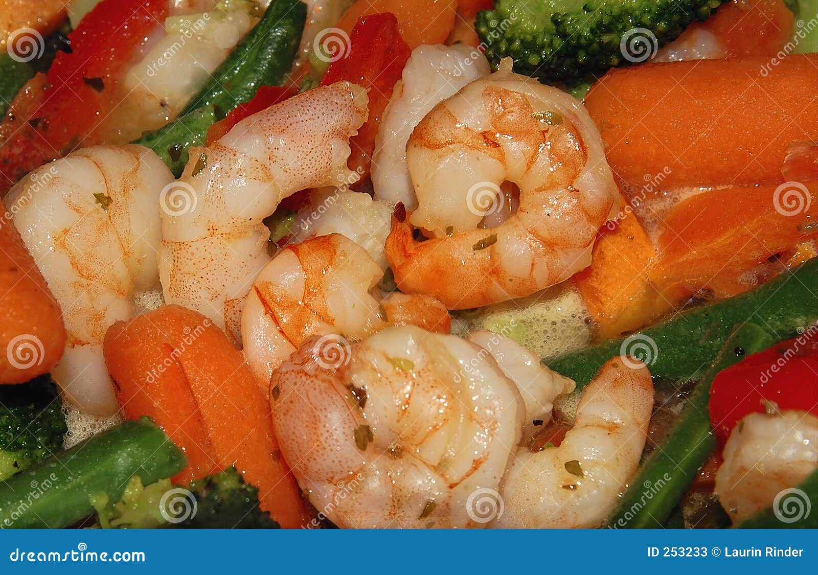 Shrimp and vegis stock image. Image of kitchen, dine, green - 253233