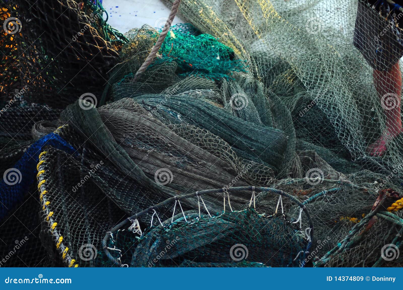 Shrimping nets stock image. Image of fishing, trawl, drying - 14374809