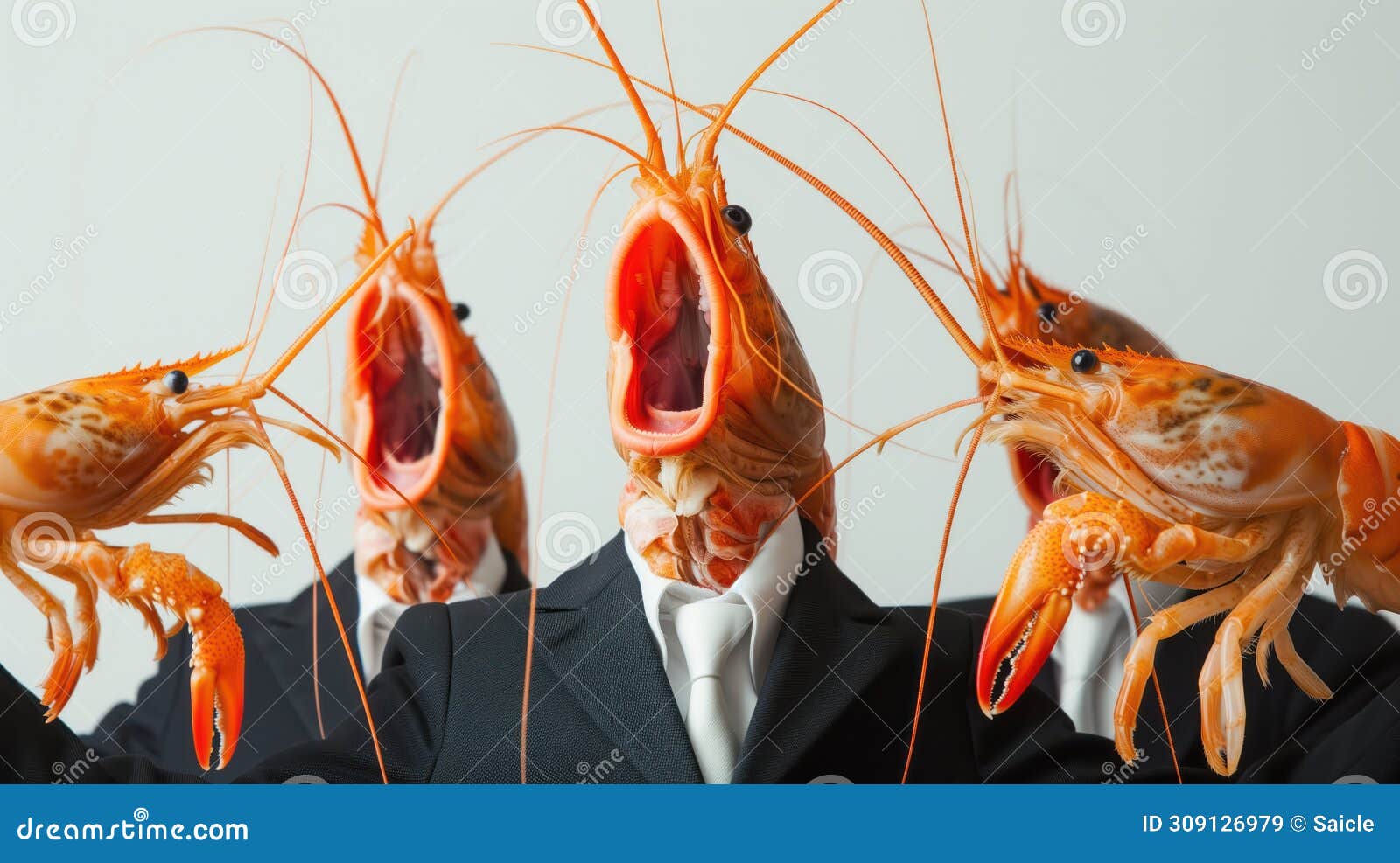 Shrimps in a Business Suit. Generative AI Stock Image - Image of leader ...