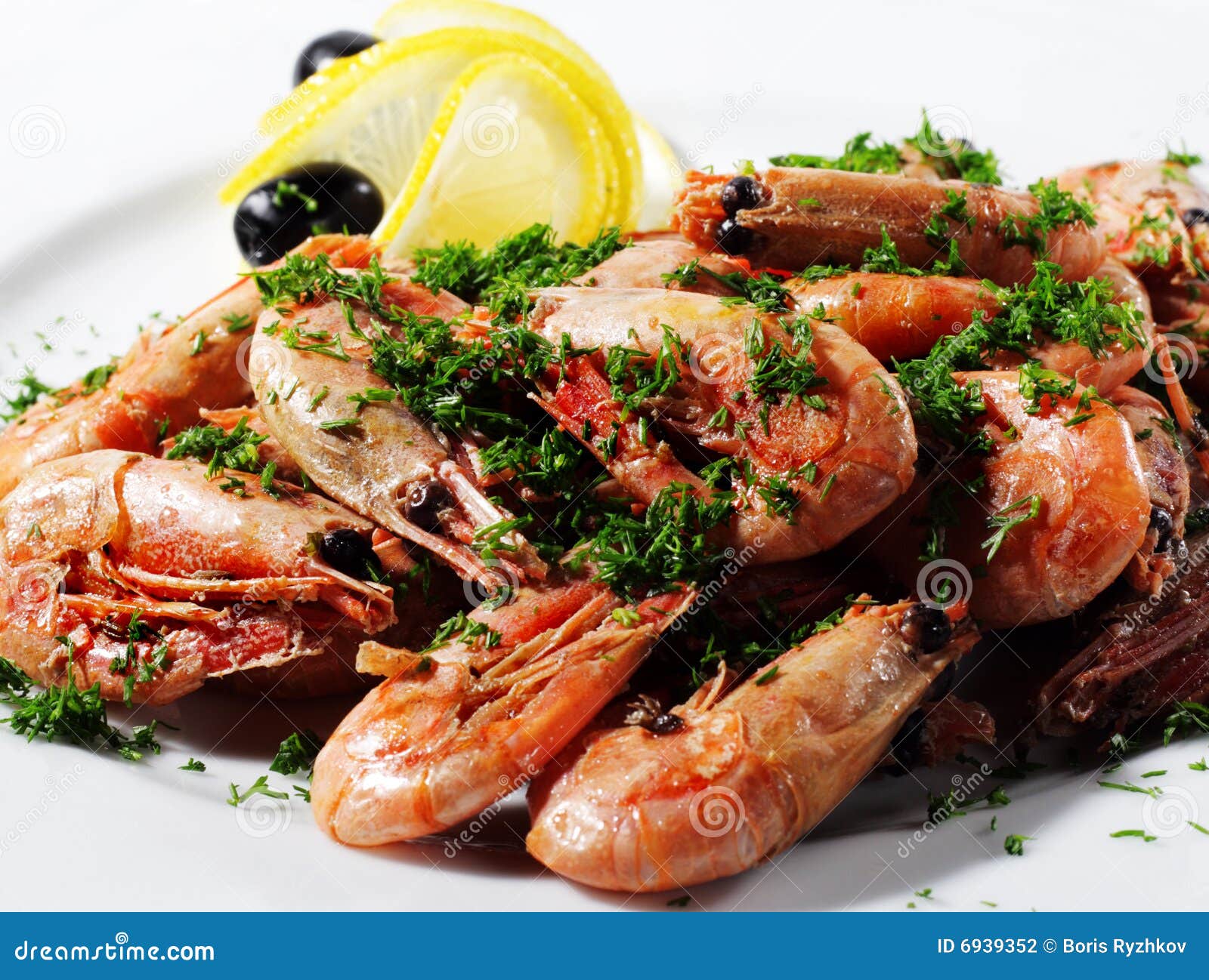 Shrimps Plate stock photo. Image of cuisine, garnish, delicate - 6939352