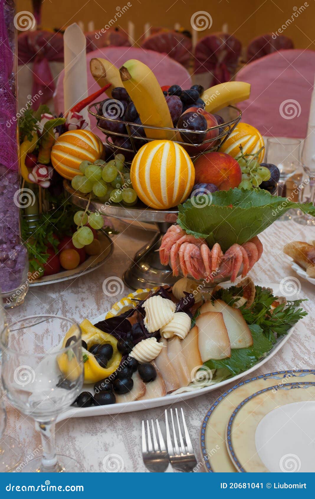 Shrimps plate appetizer stock image. Image of food, catering - 20681041
