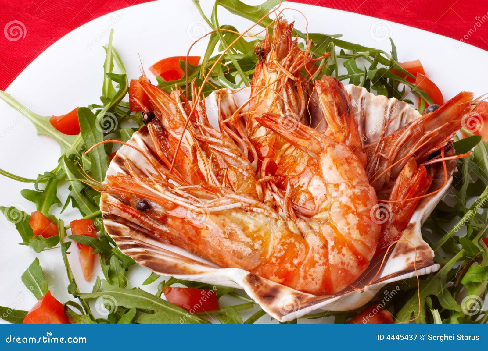 Shrimps And Rocket Salad Picture. Image: 4445437