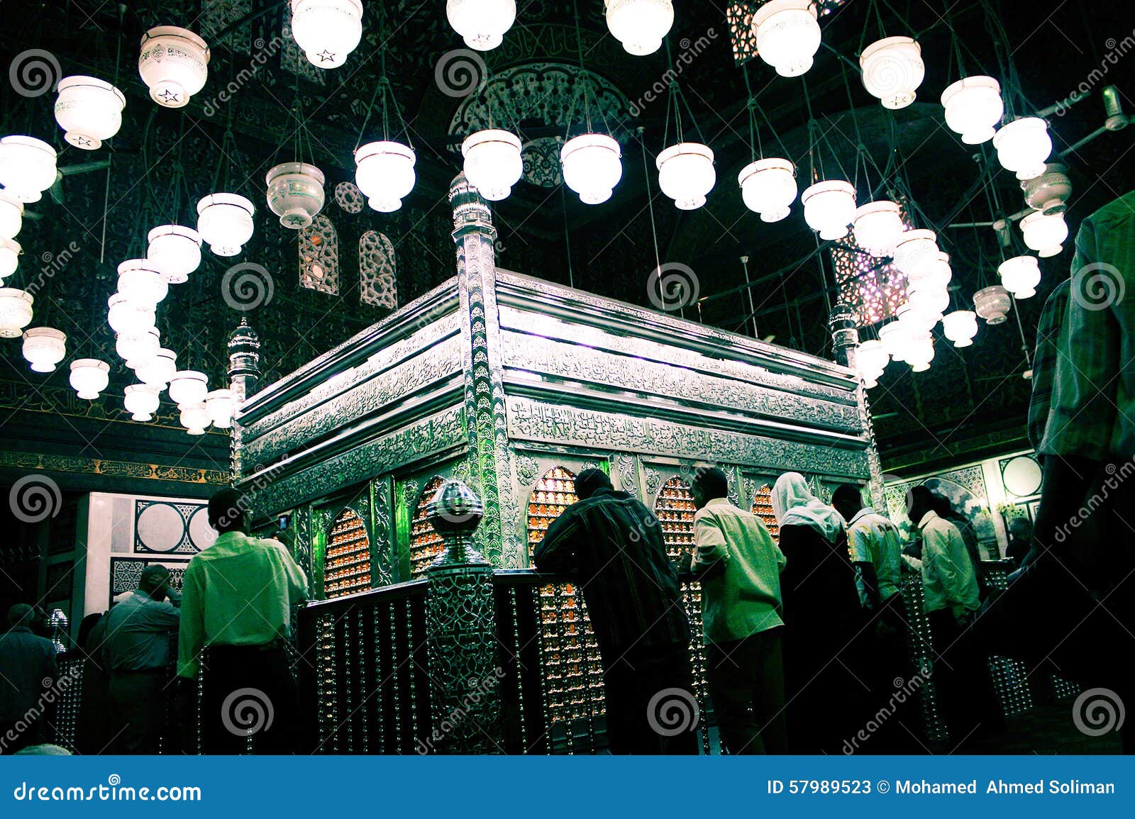 The Shrine of Al Hussein in Islamic Mosque in Egypt Editorial Stock ...
