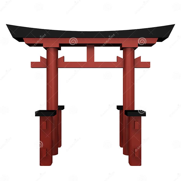 Shrine gate stock illustration. Illustration of buddha - 694872