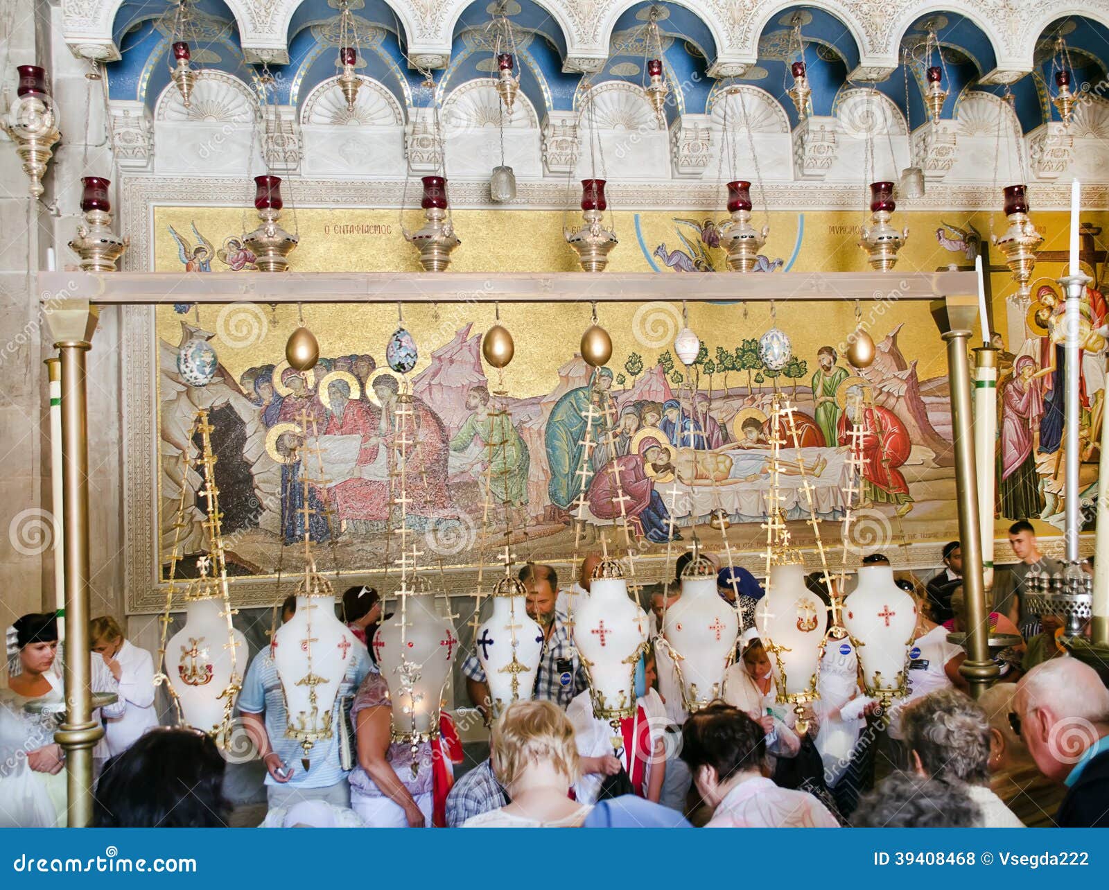 Shrine. Holy Sepulcher. Jerusalem. Editorial Stock Photo - Image of ...