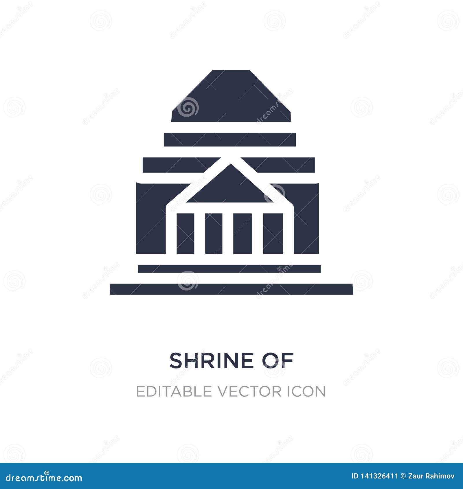 Shrine Of Remembrance Icon Vector Isolated On White Background, Shrine ...