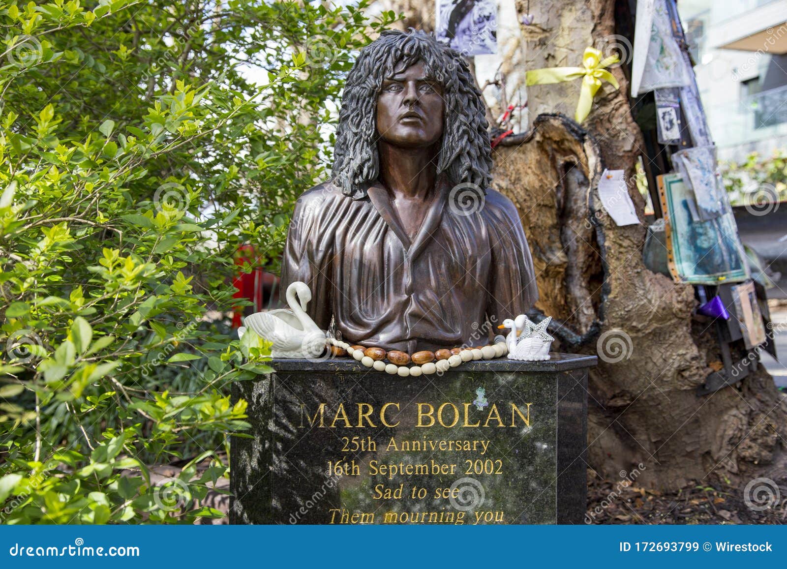 Shrine to Marc Bolan editorial stock image. Image of popular - 172693799