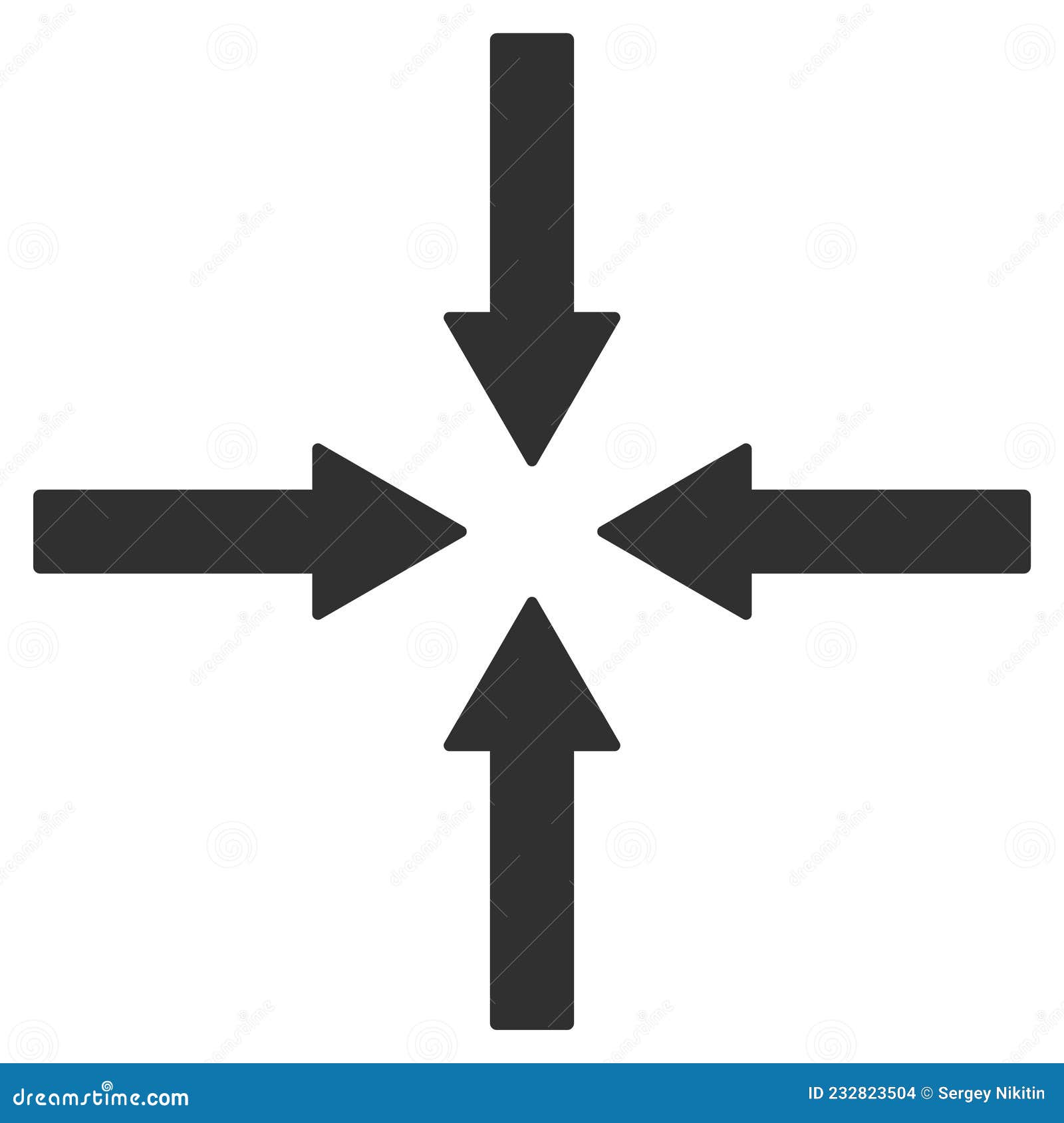 Shrink Arrows Flat Icon Symbol Stock Illustration - Illustration of ...
