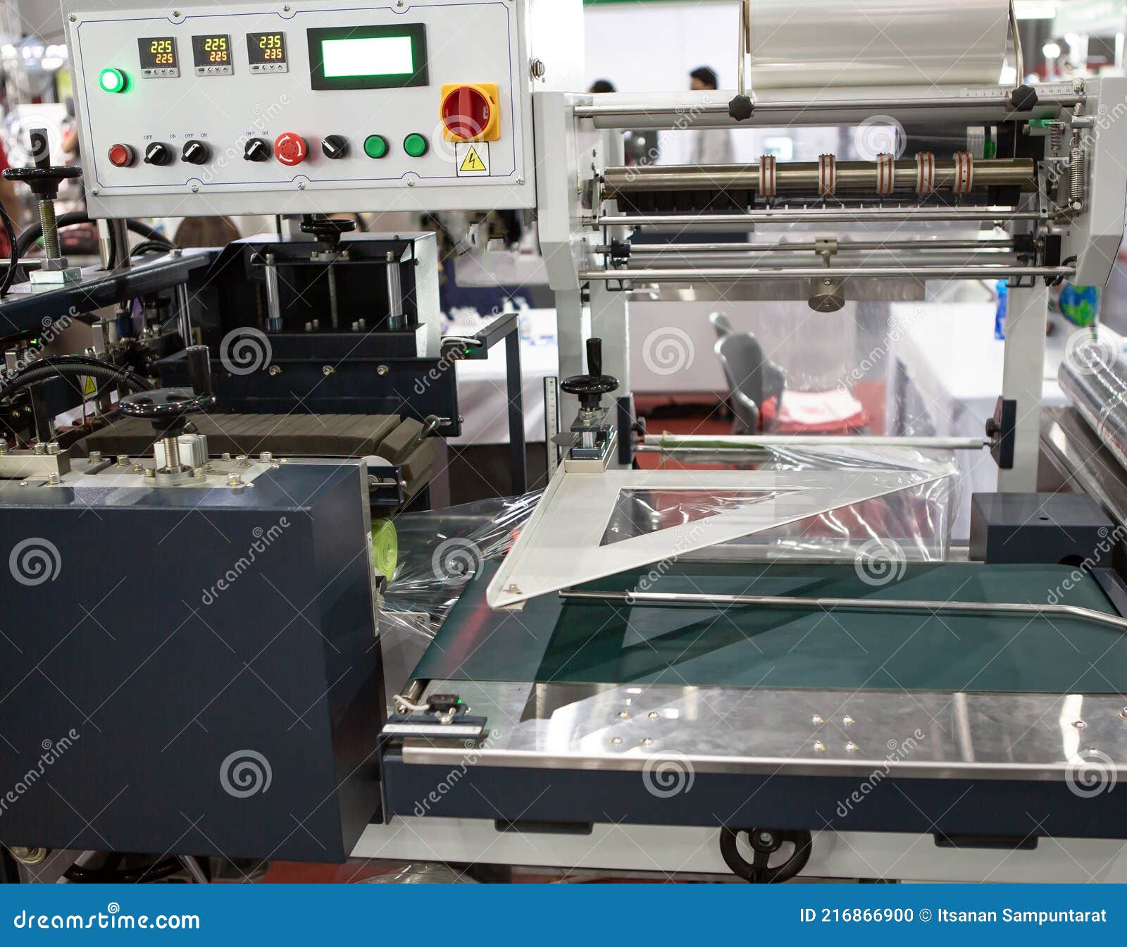 Shrink Film Wraping Machine Stock Photo - Image of pack, industry ...