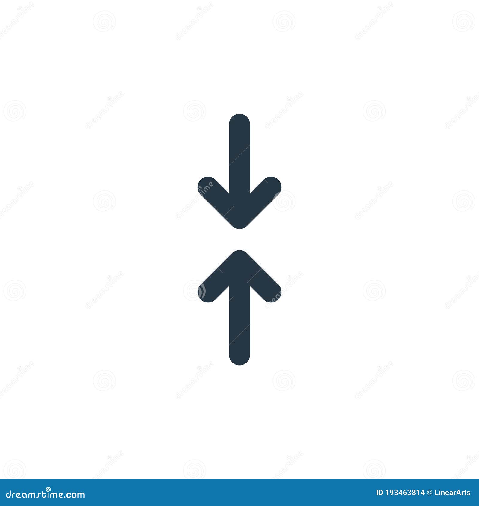 Shrink Icon Vector from Arrows Concept. Thin Line Illustration of ...