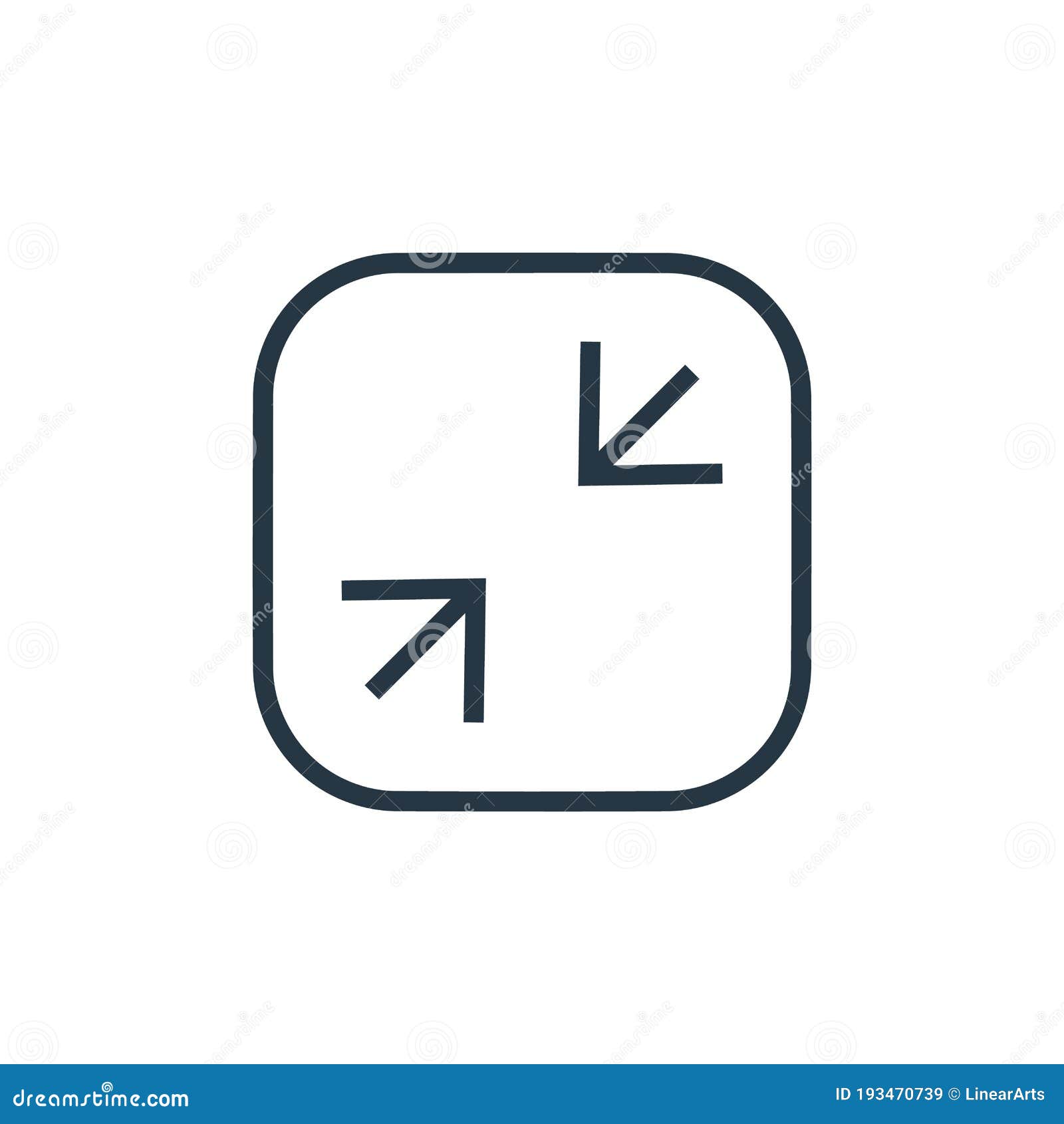 Shrink Icon Vector from Arrows Concept. Thin Line Illustration of ...