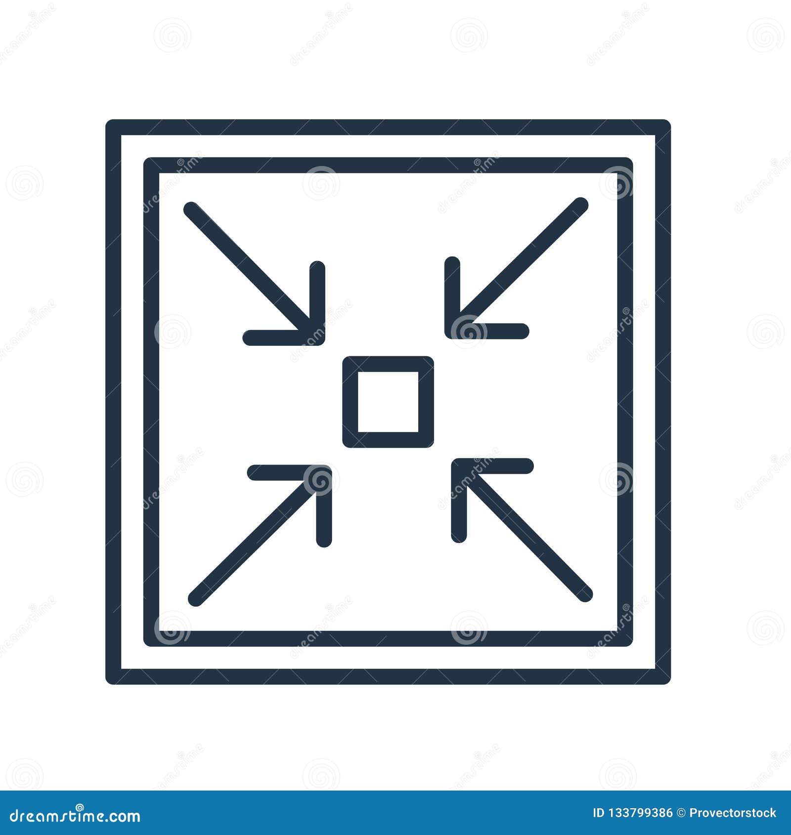 Shrink Icon Outline Vector. Isolated On White Background ...