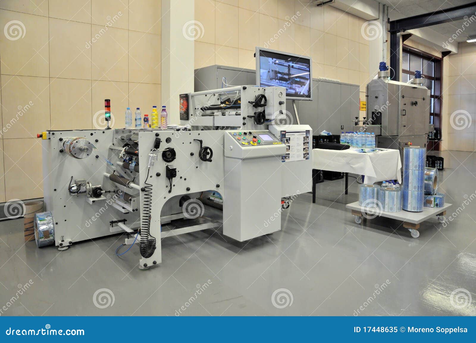 Shrink Sleeve Labeler Machine. Royalty-Free Stock Photo | CartoonDealer ...