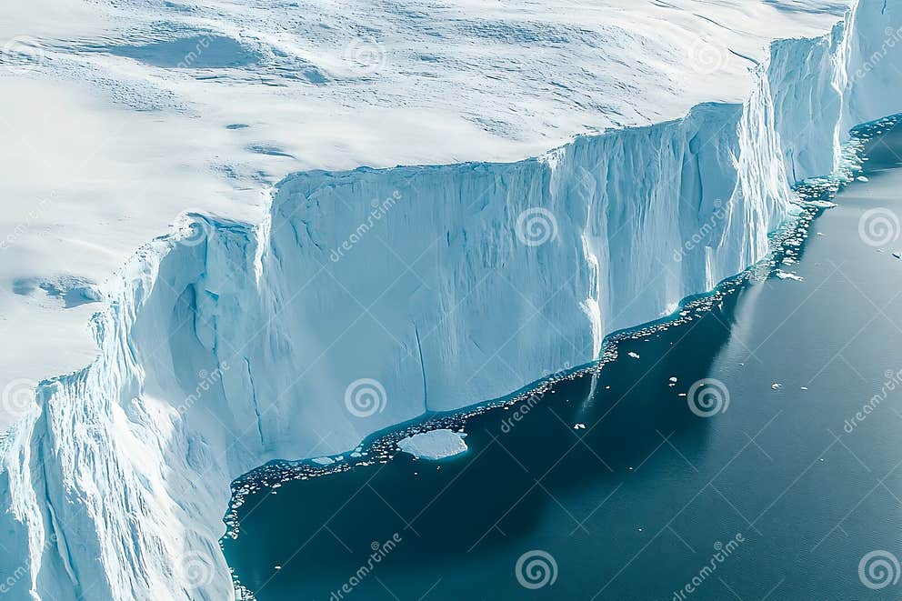 Shrinking Ice Caps from Above: a Stark Reminder of Global Warming Stock ...