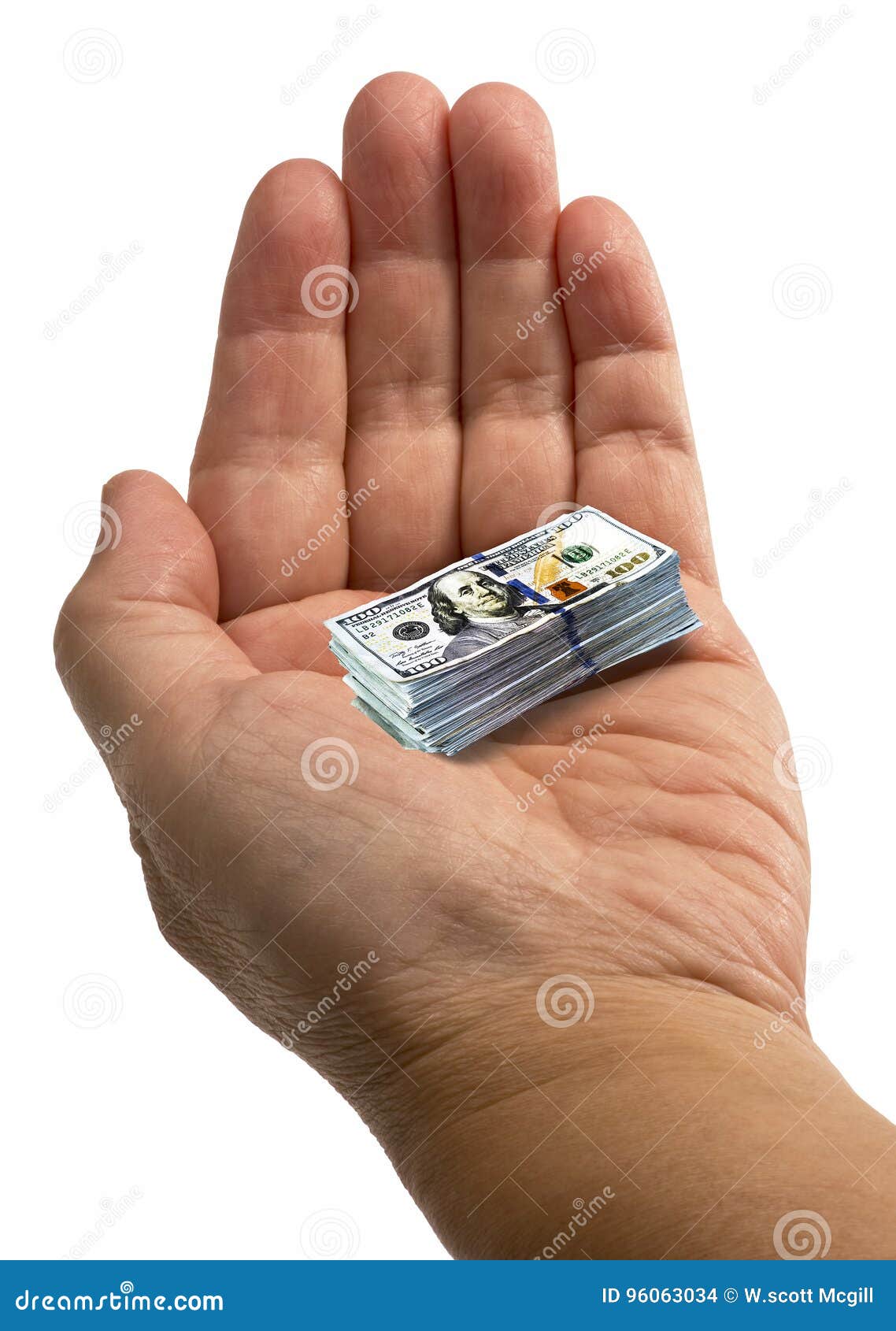 Shrinking Money. stock photo. Image of recession, benjamin - 96063034