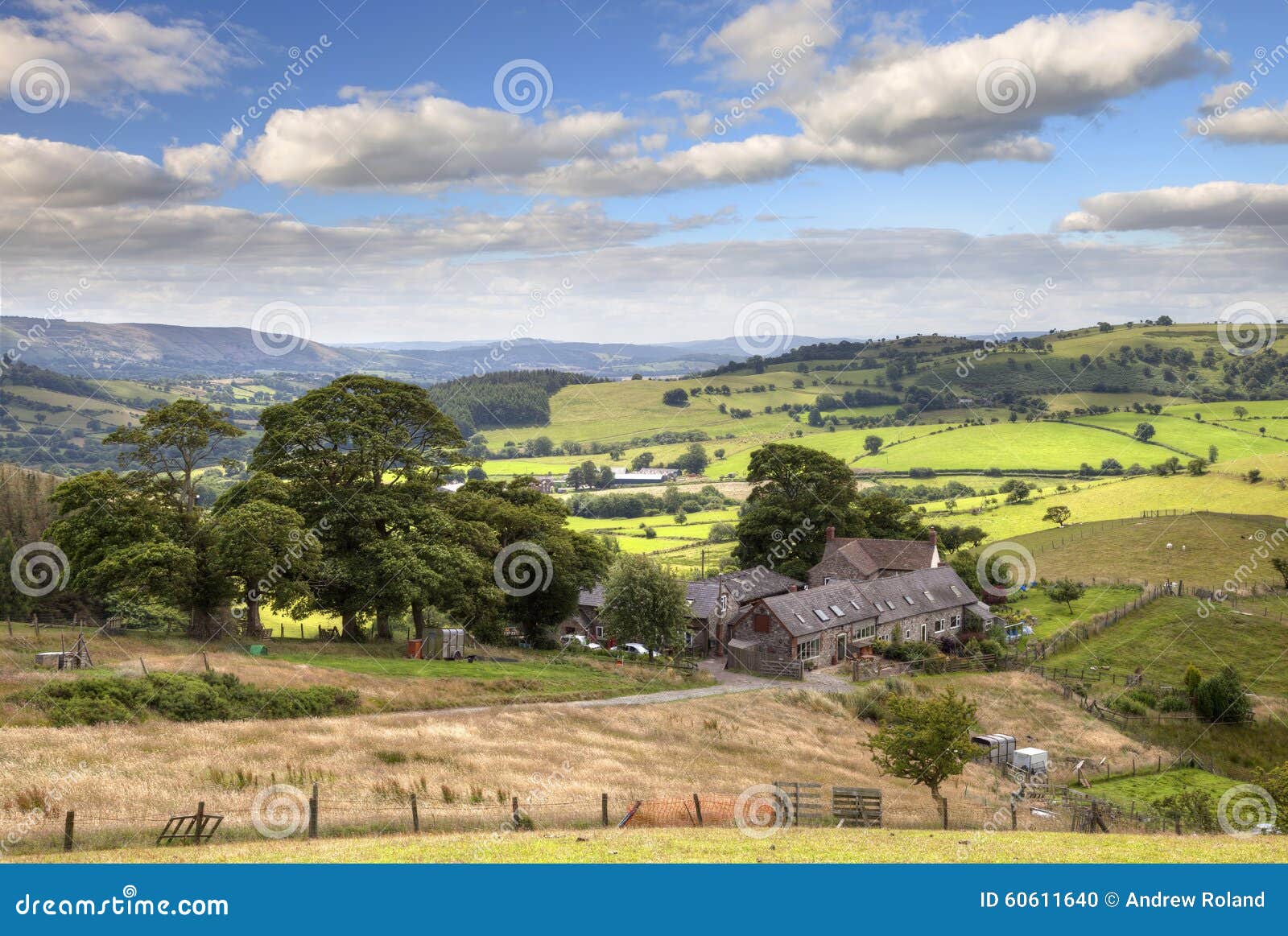 Shropshire farm, England stock photo. Image of britain - 60611640