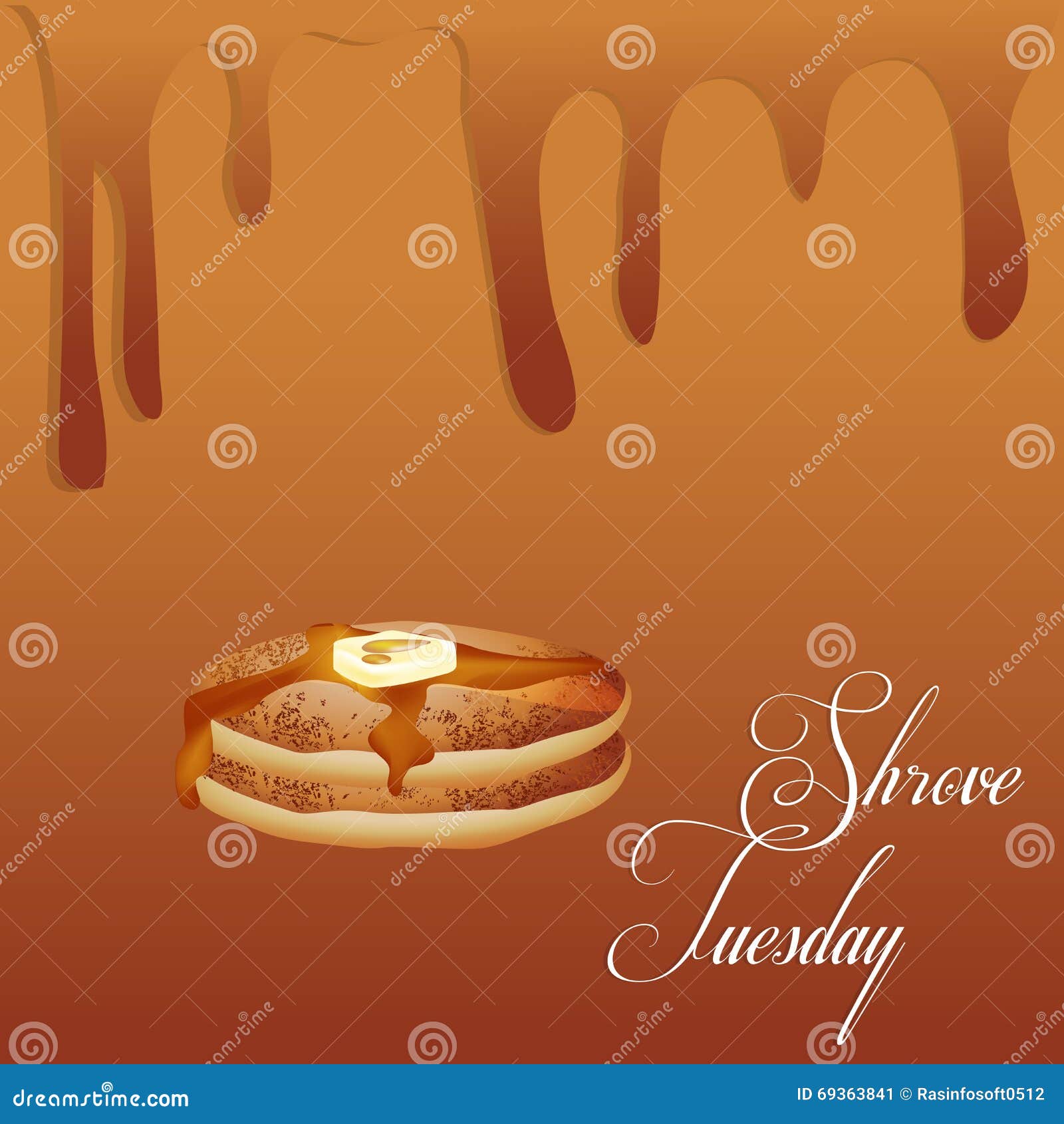 Shrove Tuesday Abstract stock illustration. Illustration of food - 69363841