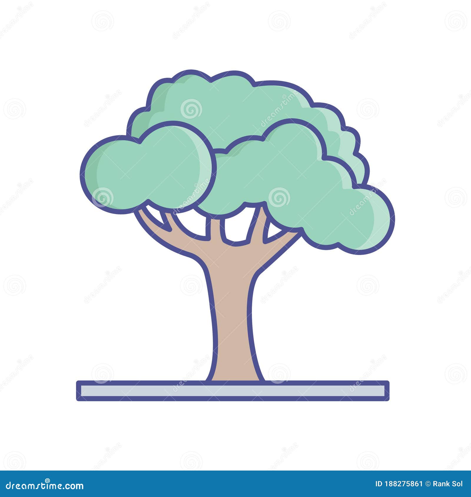 Shrub Line Style Vector Icon Which Can Easily Modify or Edit Stock ...