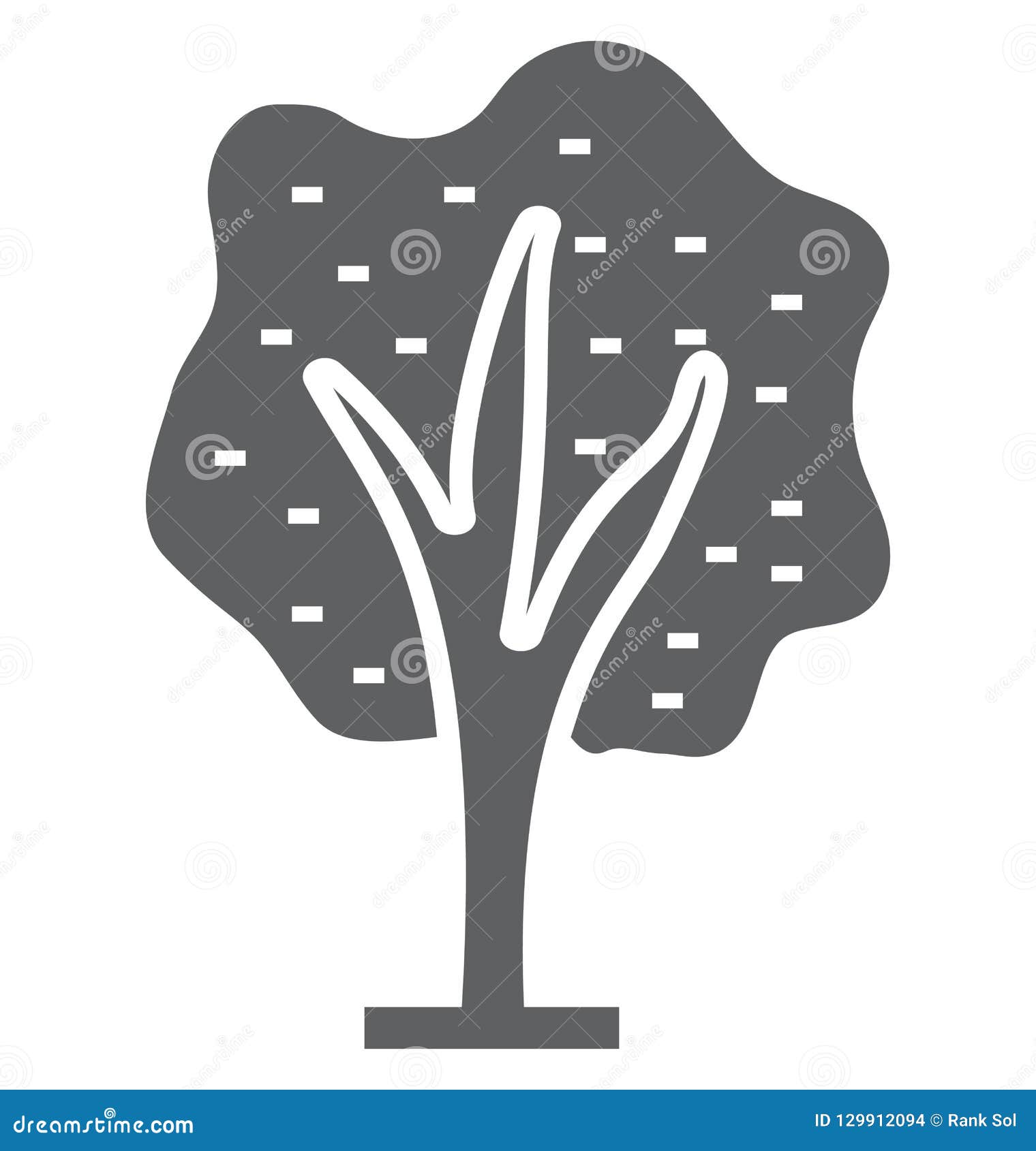 Shrub Tree Isolated Vector Icon that Can Be Easily Modified or Edit ...