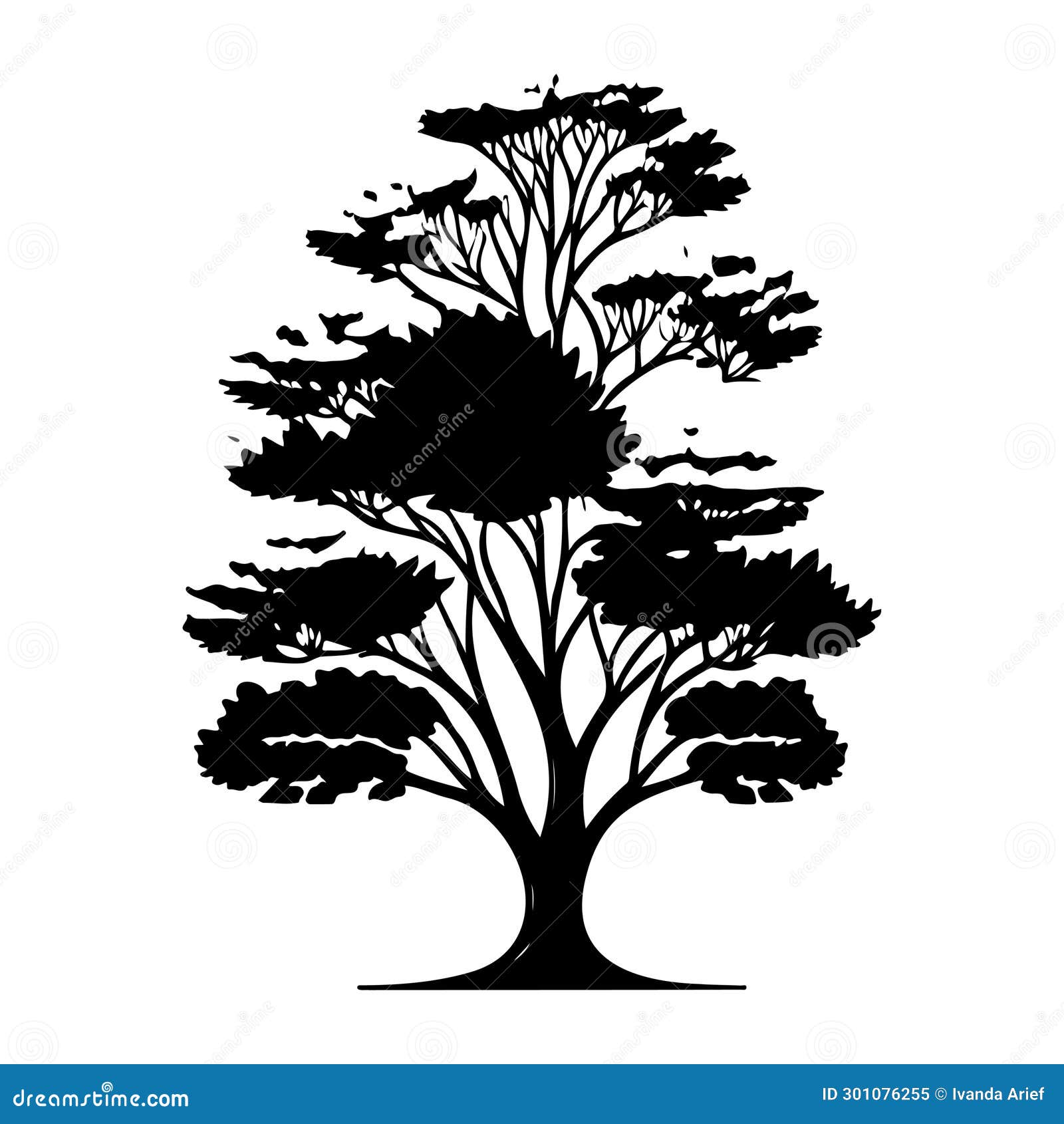 Shrubs Icon Hand Draw Black Colour Tree Logo Symbol Perfect Stock ...