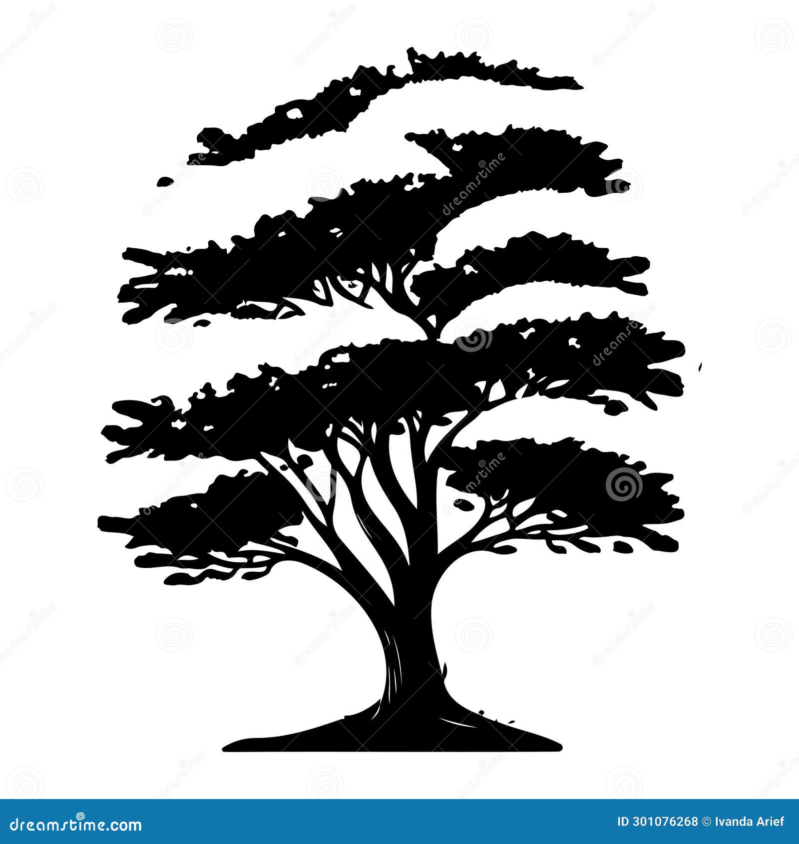 Shrubs Icon Hand Draw Black Colour Tree Logo Symbol Perfect Stock ...