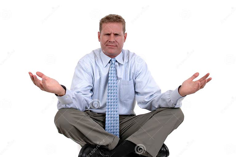 Shrug stock image. Image of isolated, sitting, businessman - 1618455