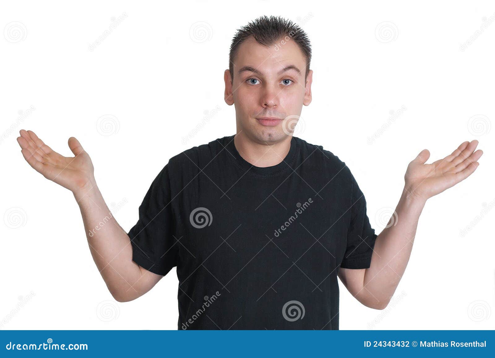 Shrug stock photo. Image of shrug, raised, emotion, blond - 24343432