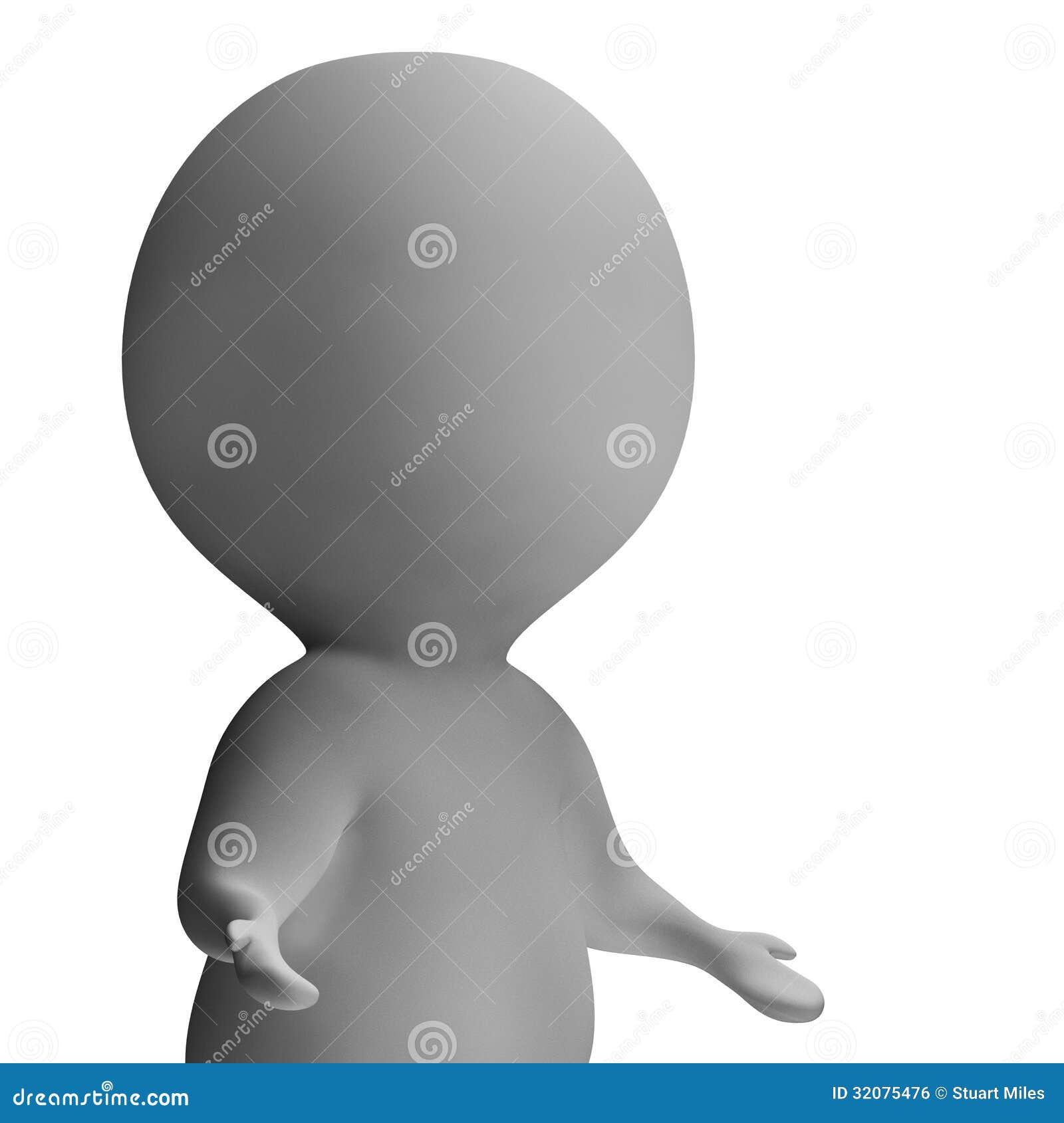 Shrug and 3d Character Showing Ignorance and Incomprehension Stock ...