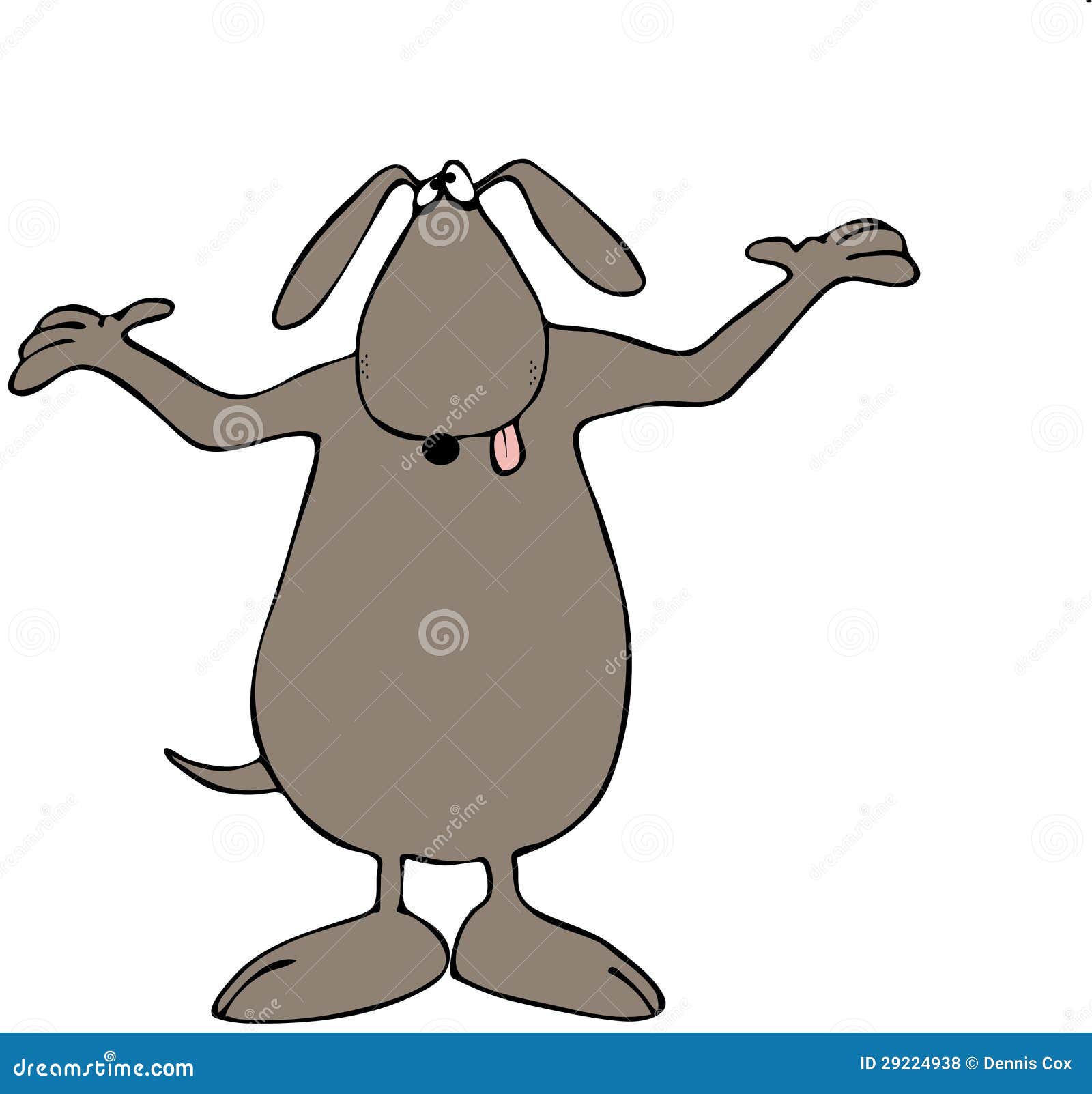 Shrugging dog stock illustration. Illustration of cartoon - 29224938