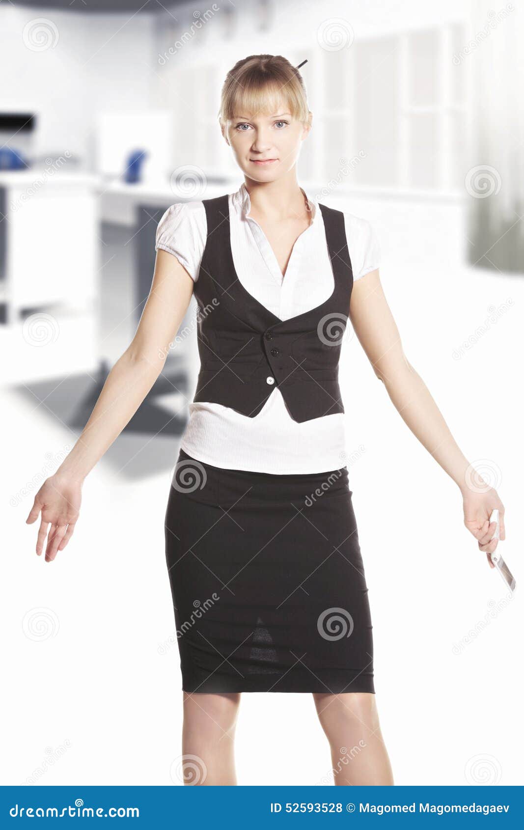 Shrugging Woman at the Office Stock Photo - Image of surprised ...