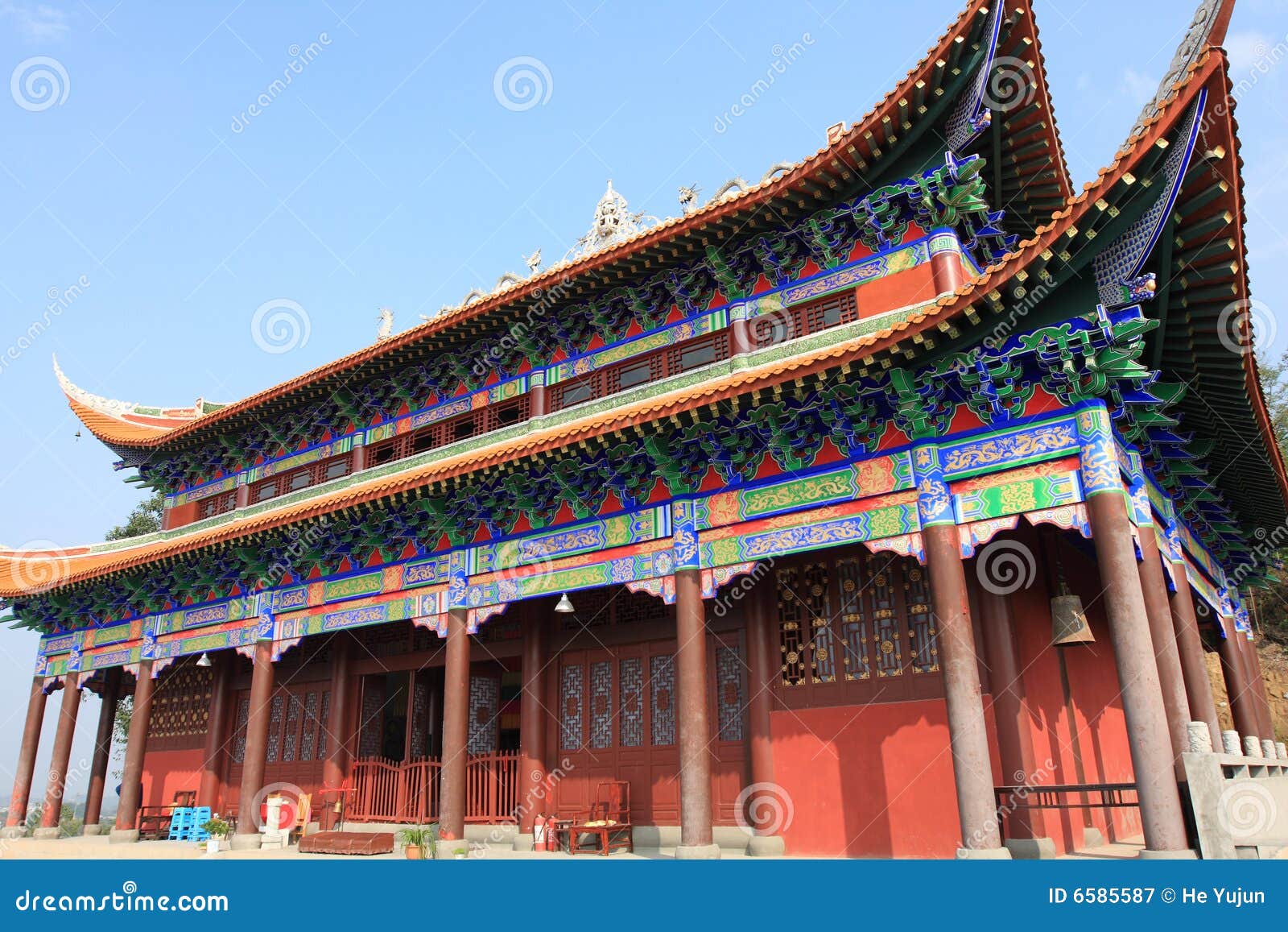 Shuang-gui tang temple stock image. Image of gorges, liangping - 6585587