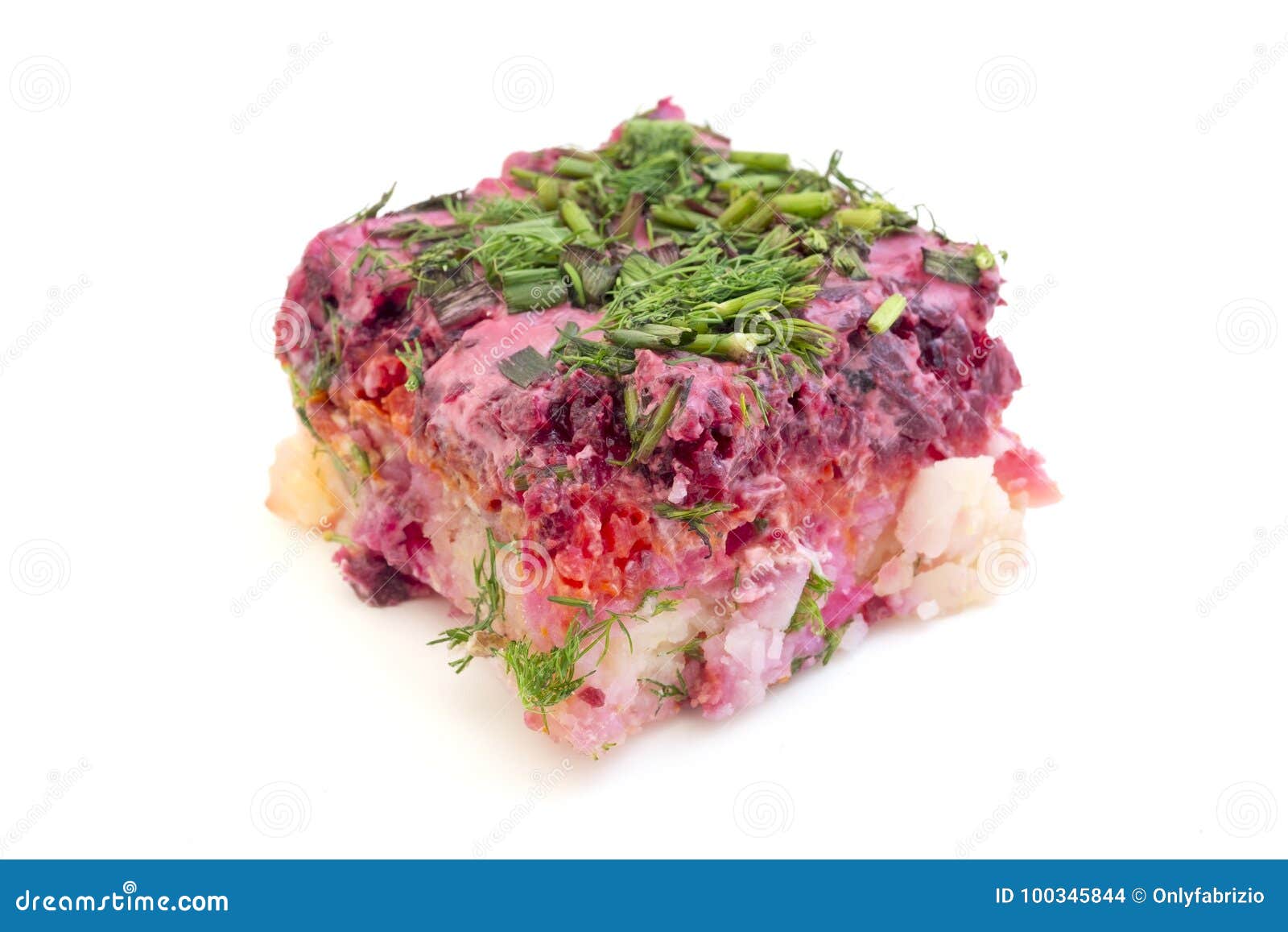 Shuba foto de archivo. Imagen de ensalada, estudio, plato - 100345844