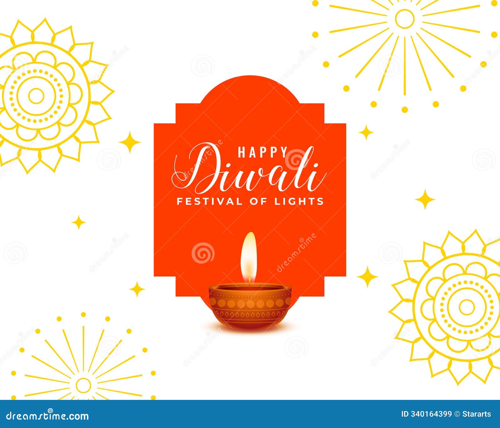 Shubh Diwali 2024 Wishes Card. Realistic Diya and Firework Stock ...