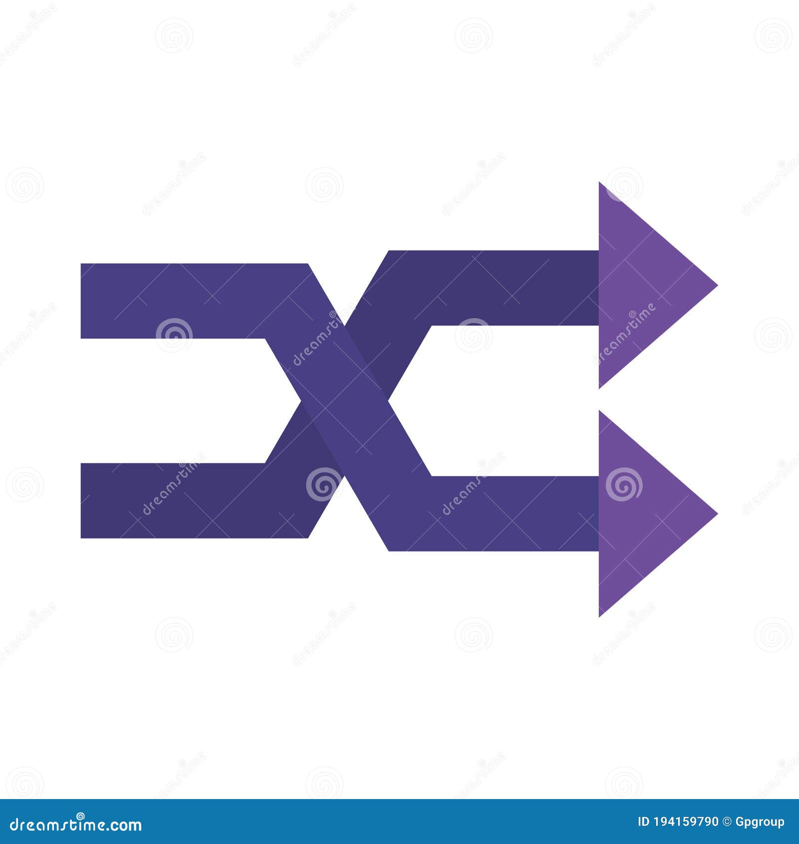 Shuffle Arrow Icon Line Art Vector | CartoonDealer.com #330132804