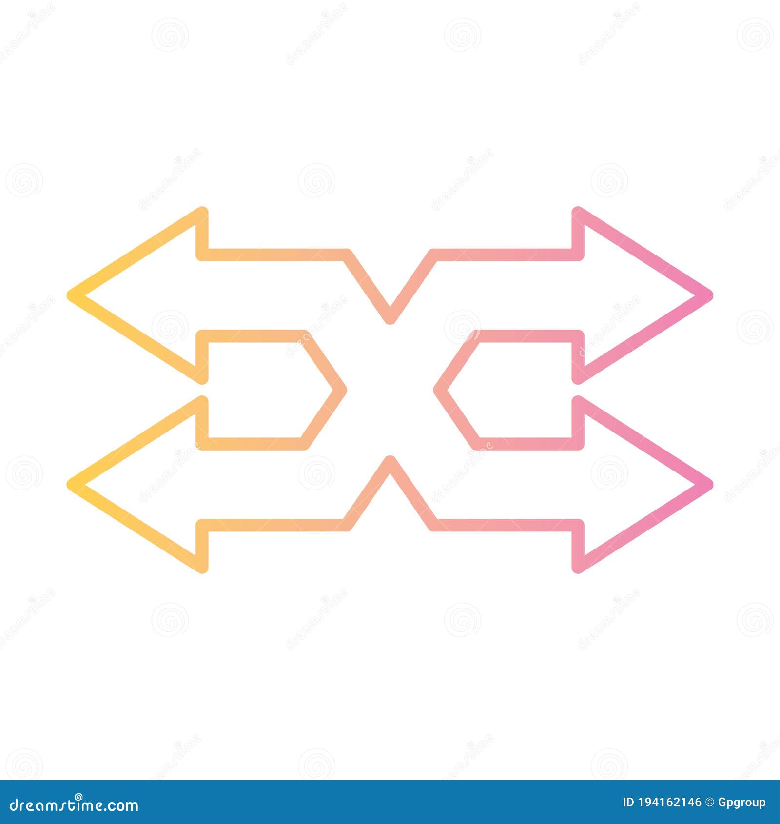 Shuffle Arrow Gradient Style Icon Vector Design Stock Vector ...
