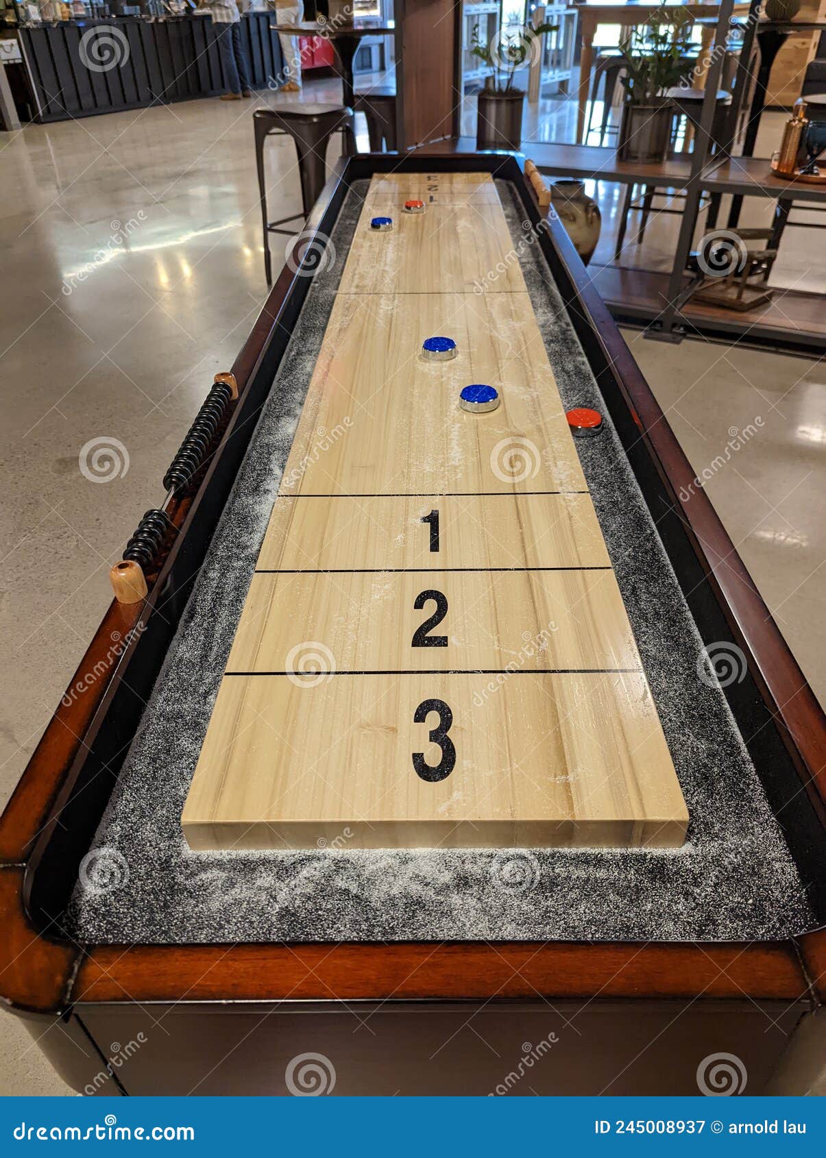 Shuffle board at office stock image. Image of room, office - 245008937