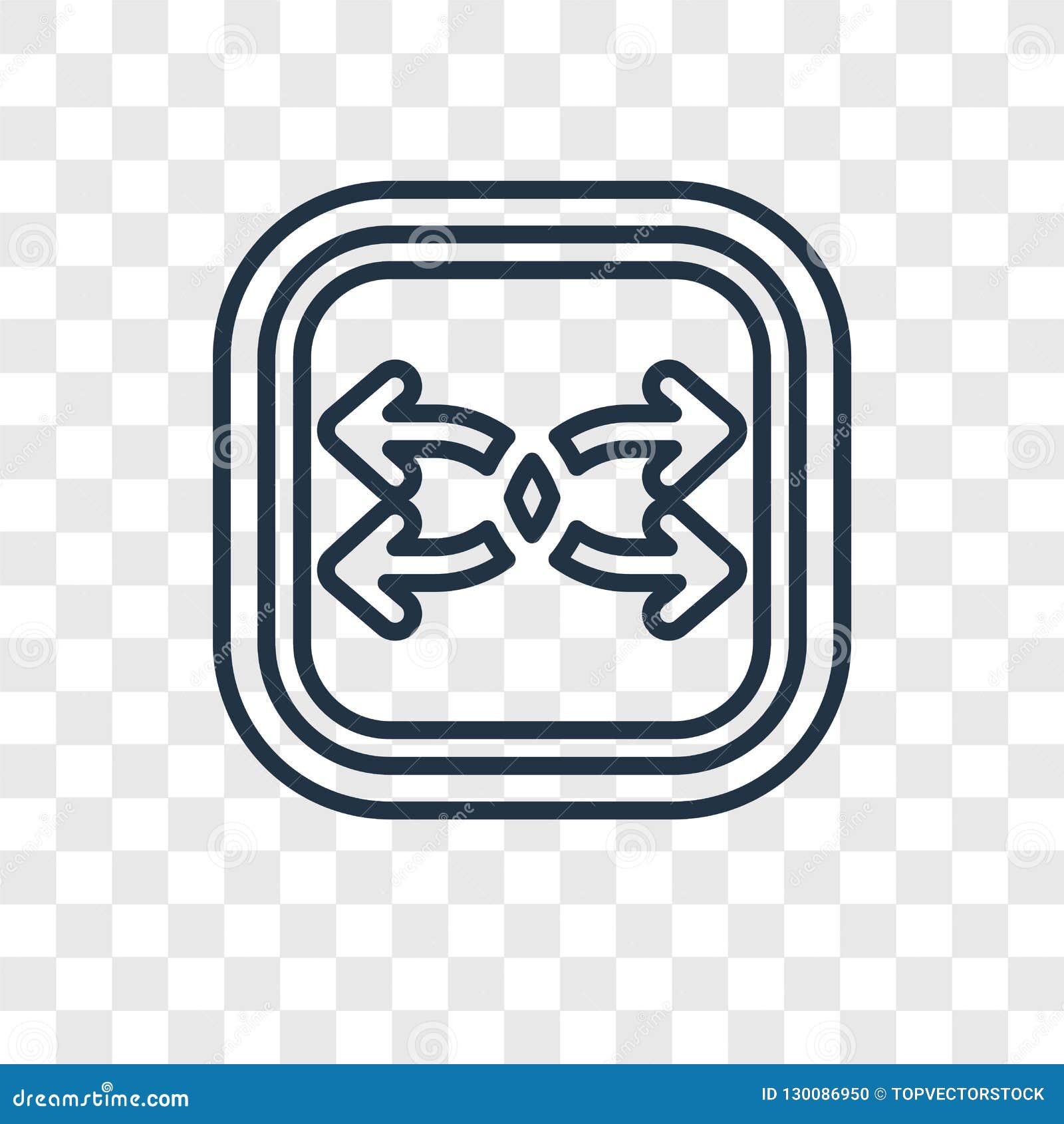 Shuffle Concept Vector Linear Icon Isolated on Transparent Background ...