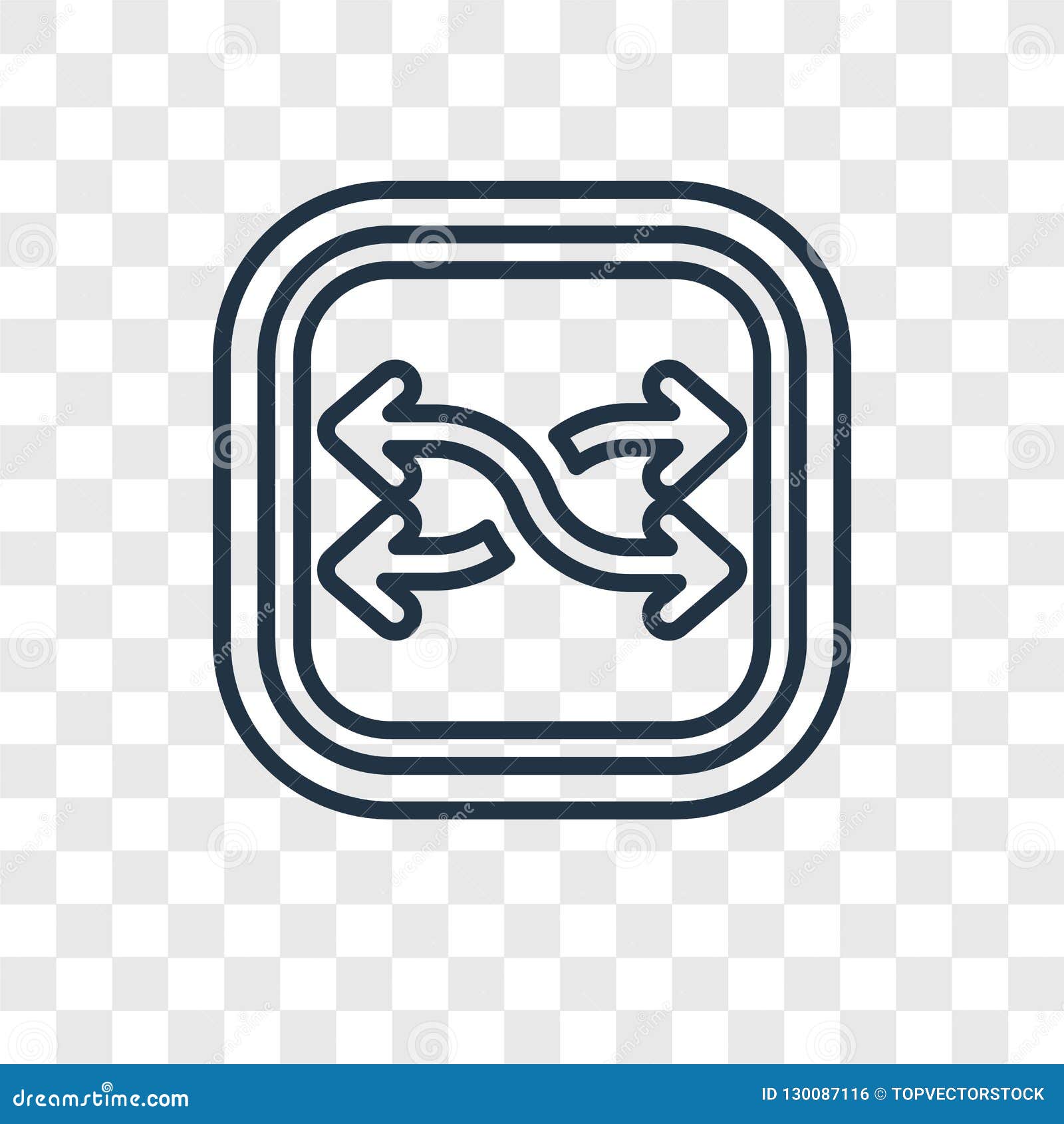Shuffle Concept Vector Linear Icon Isolated on Transparent Background ...