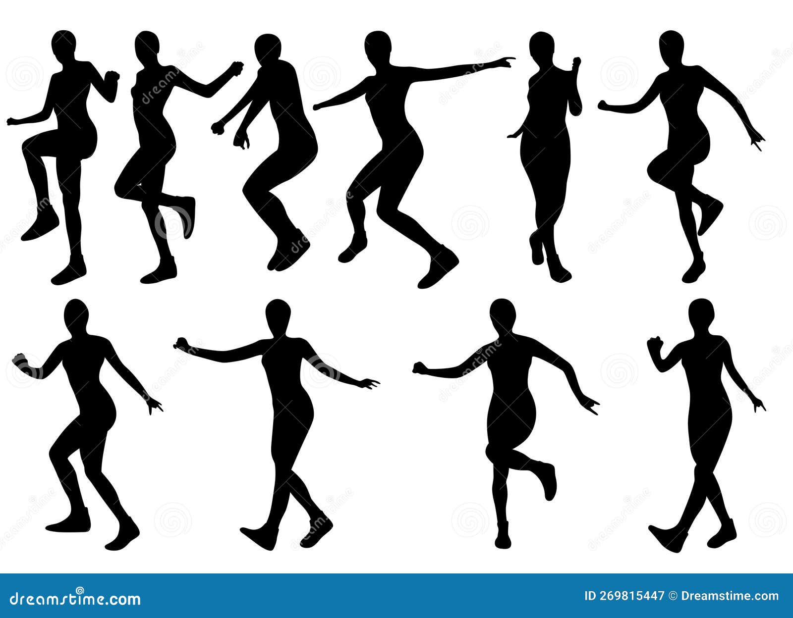 Shuffle Dance Silhouettes Stock Photography | CartoonDealer.com #270127448