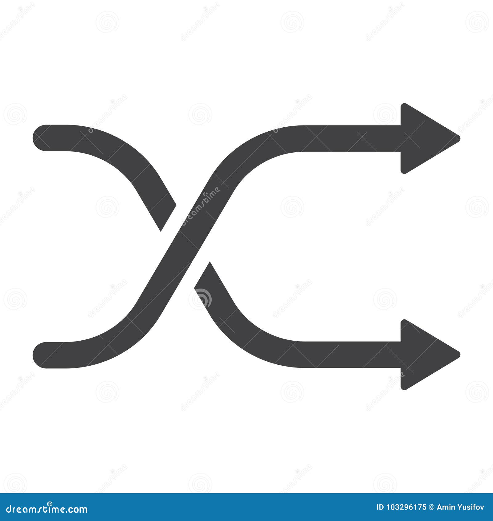 Shuffle Glyph Icon, Web and Mobile, Button Sign Stock Vector ...