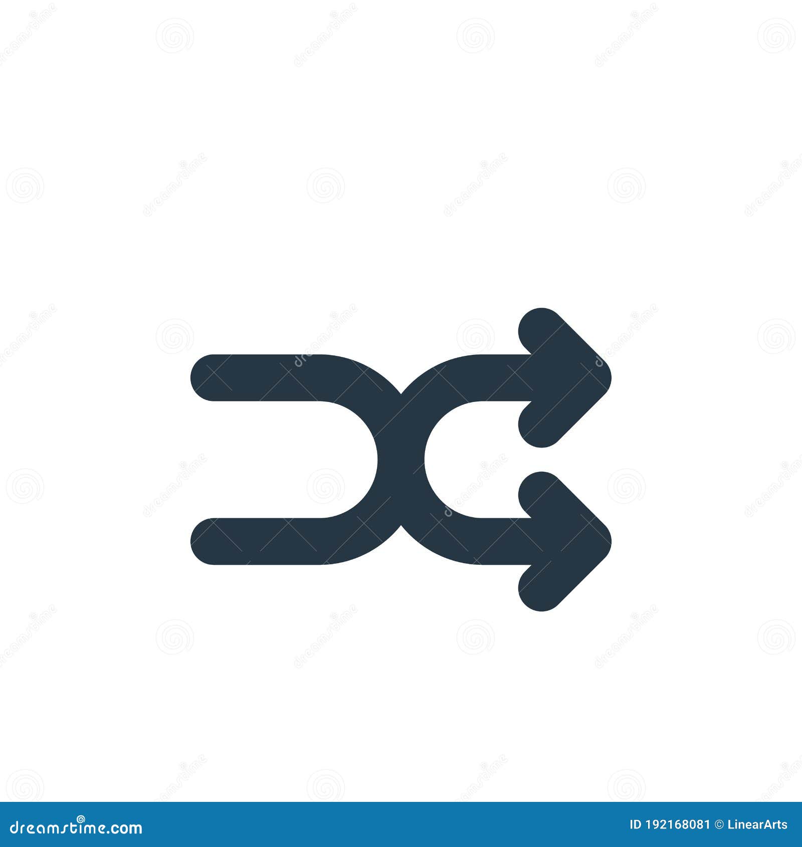 Shuffle Icon Vector from Arrow Concept. Thin Line Illustration of ...