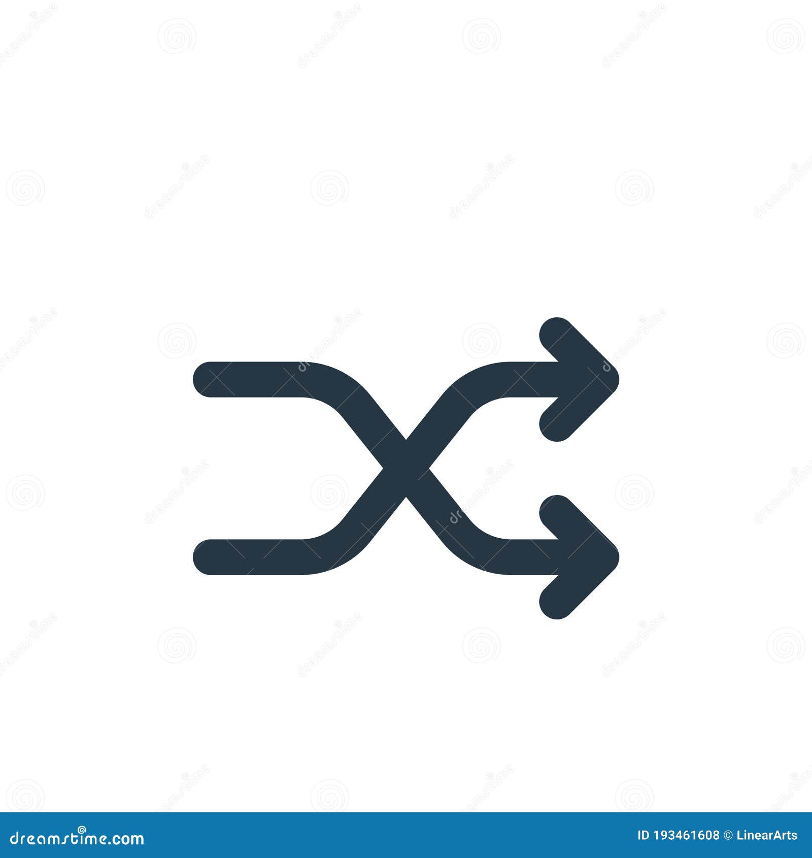 Shuffle Icon Thin Line Illustration | CartoonDealer.com #336160760