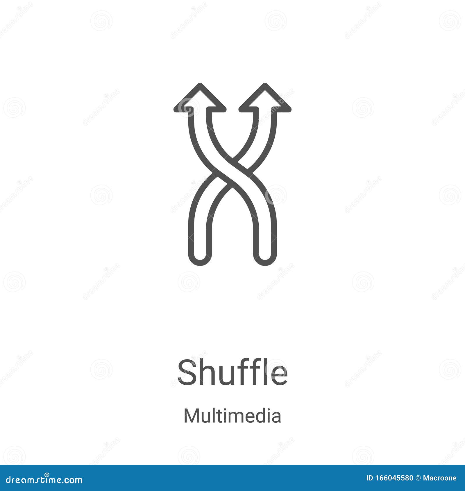 Shuffle Icon Vector from Multimedia Collection. Thin Line Shuffle ...